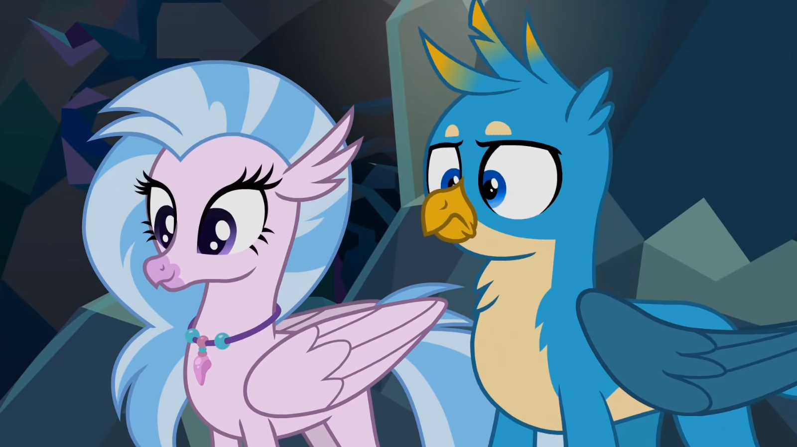 #2953158 - safe, screencap, gallus, silverstream, classical hippogriff ...