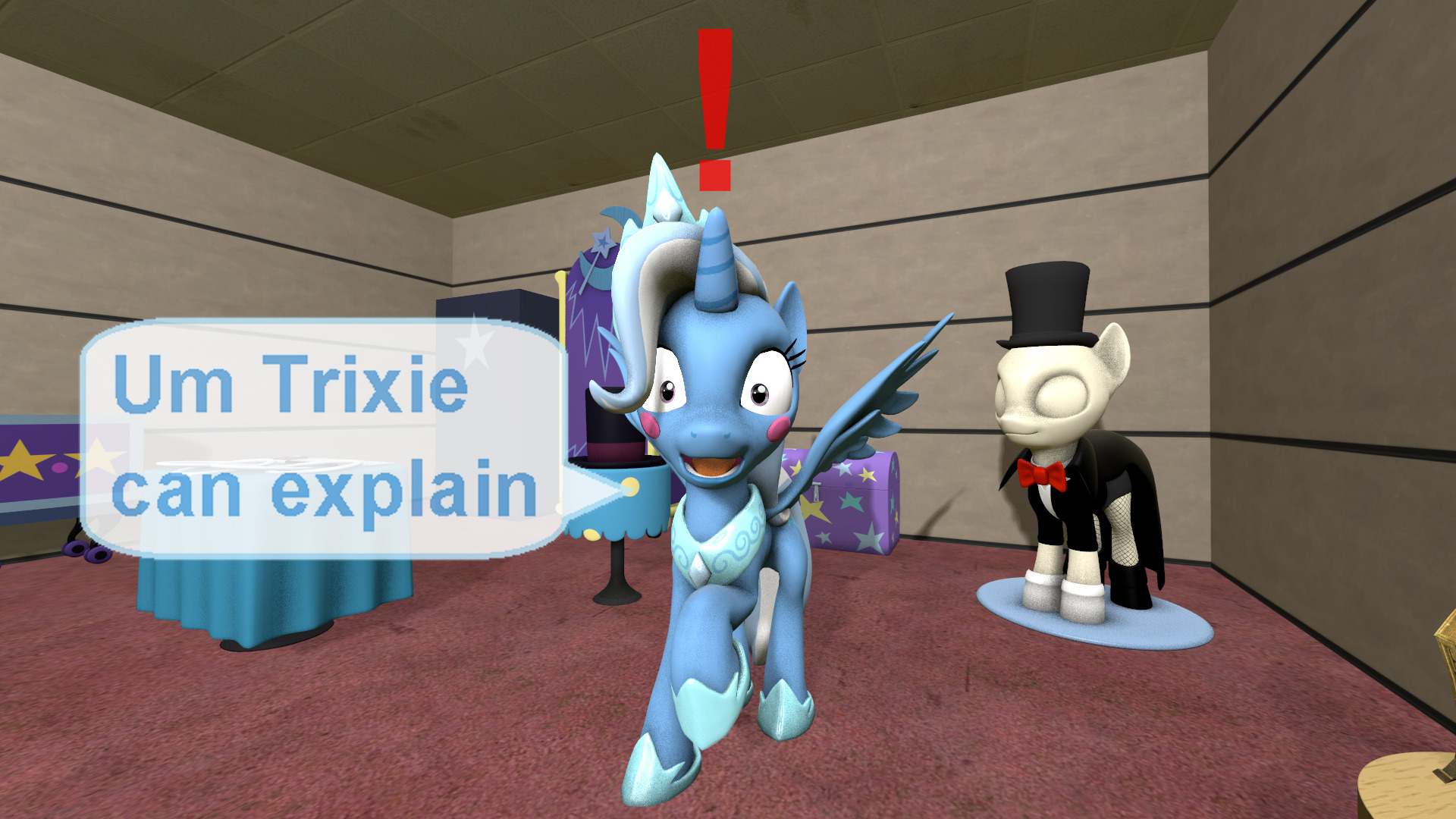 #2957228 - safe, artist:ask-the-luna-knight, trixie, alicorn, pony, g4, 3d, alicornified, comic ...