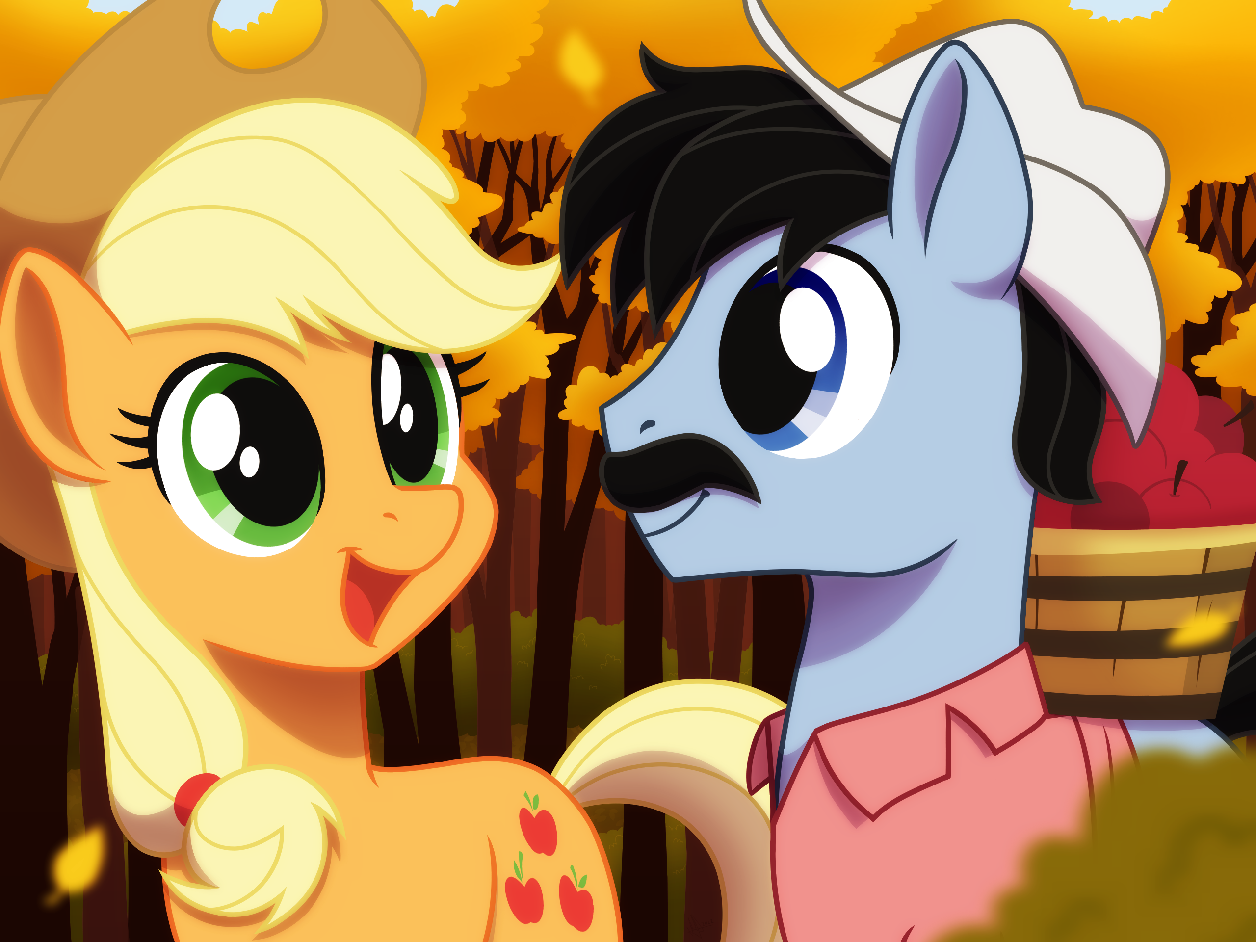 #2940010 - safe, artist:whitequartztheartist, applejack, oc, earth pony ...
