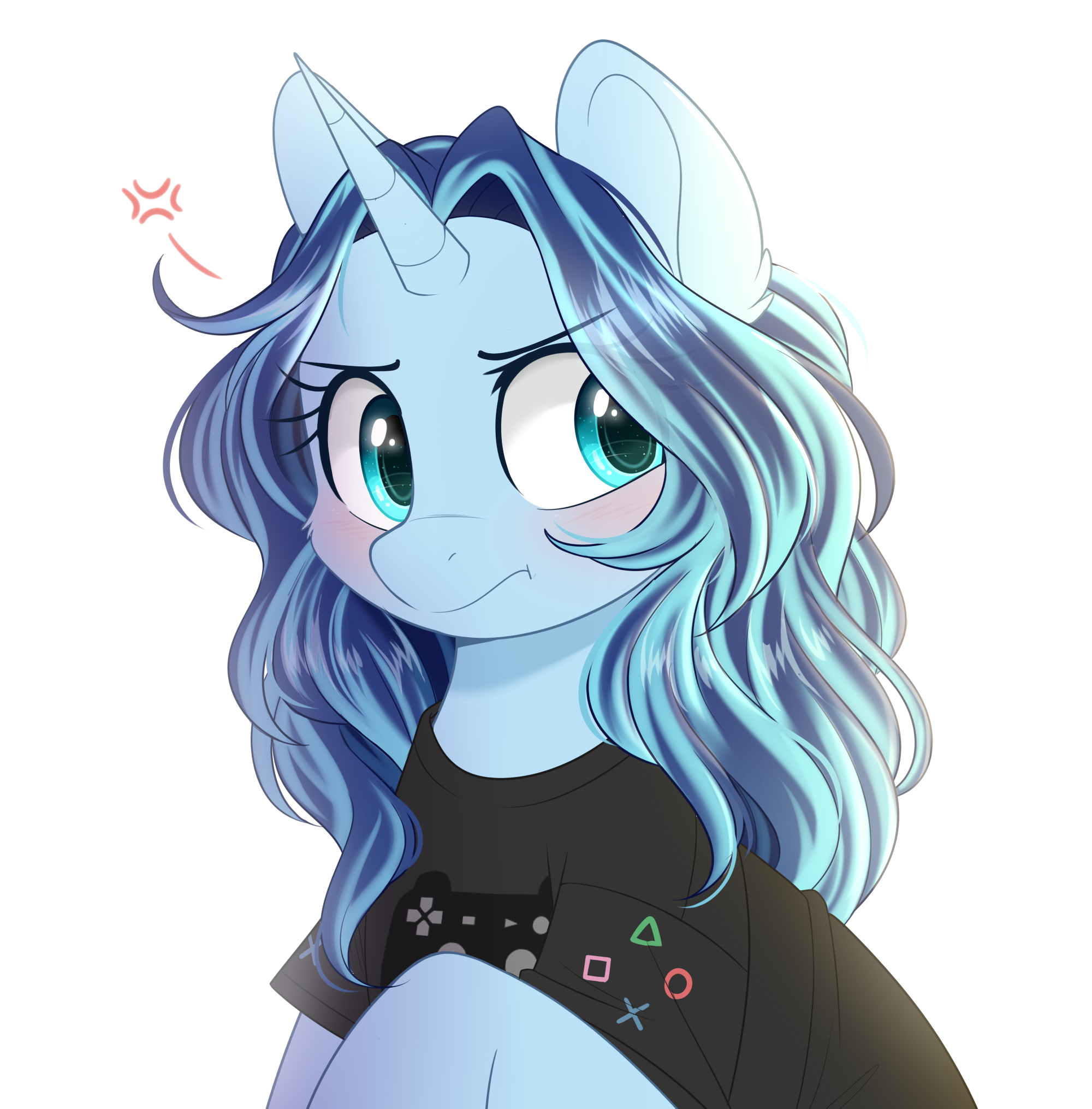 #2940636 - safe, artist:higglytownhero, oc, oc only, oc:urban wave, pony, unicorn, blushing ...