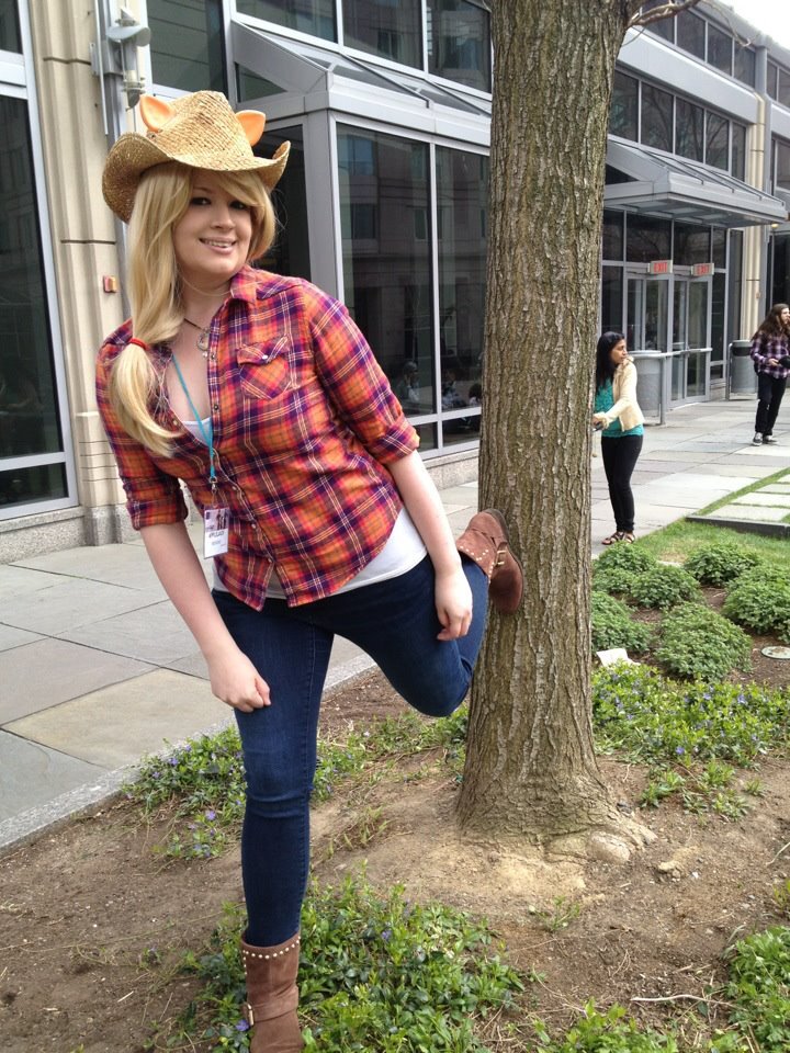 #2941732 - safe, artist:chaskawolf, applejack, human, g4, anime boston ...