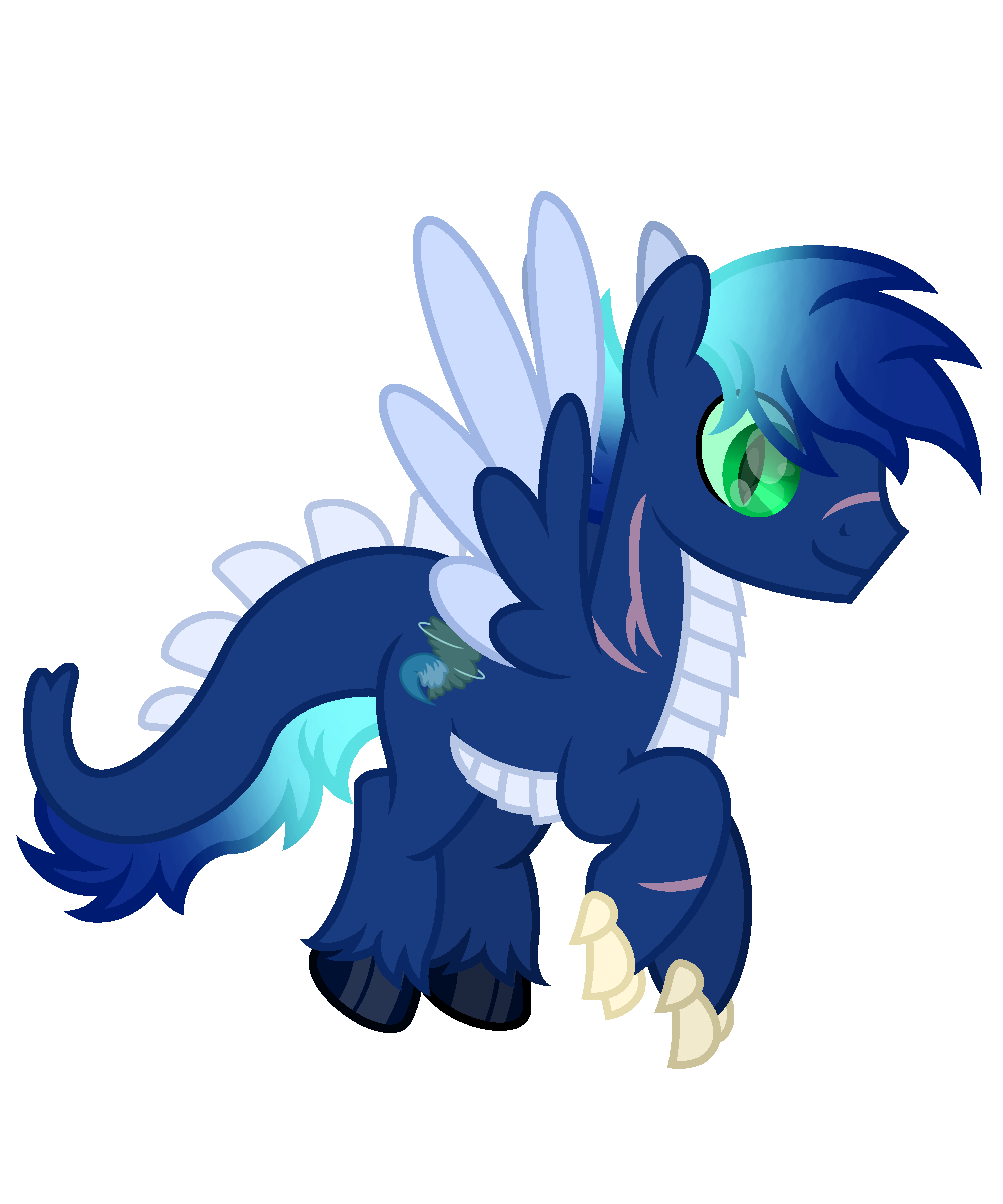 #2941927 - safe, artist:ponkus, oc, oc:maelstrom, hybrid, pegasus, pony ...