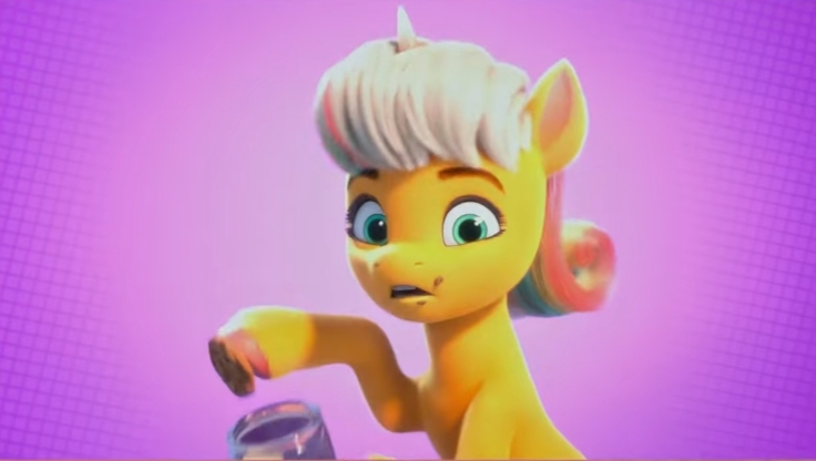 #3018419 - safe, screencap, peach fizz, pony, unicorn, g5, hoof done it ...