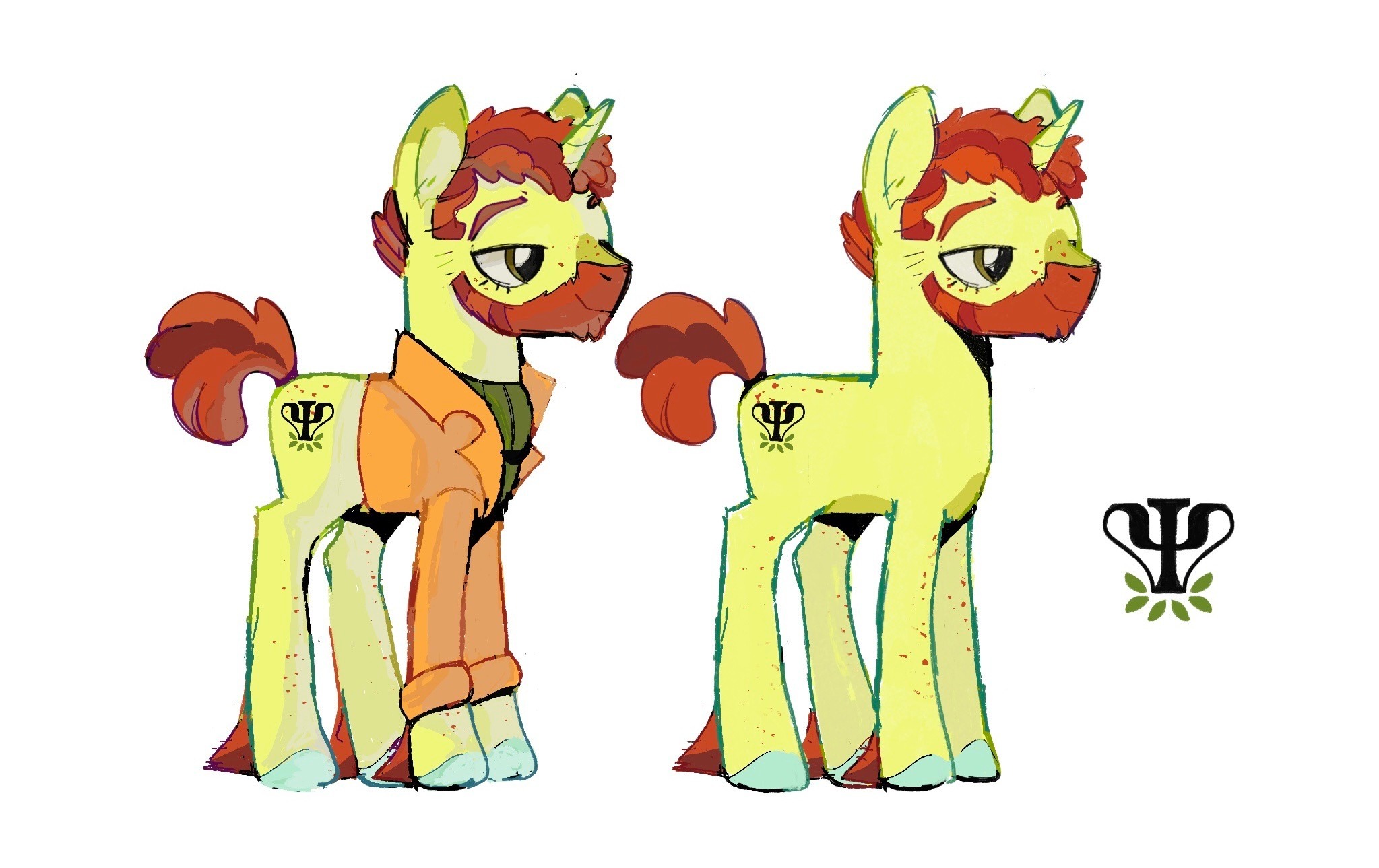 #3023795 - safe, artist:pononion, pony, unicorn, beard, colored hooves ...