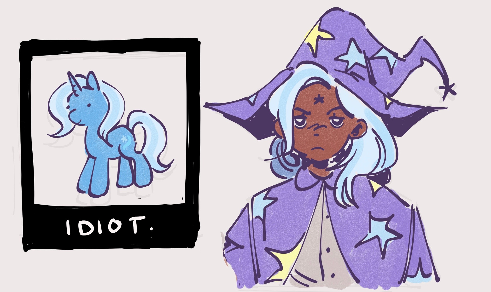 #3024297 - safe, artist:cloverquil, trixie, human, pony, unicorn, g4 ...