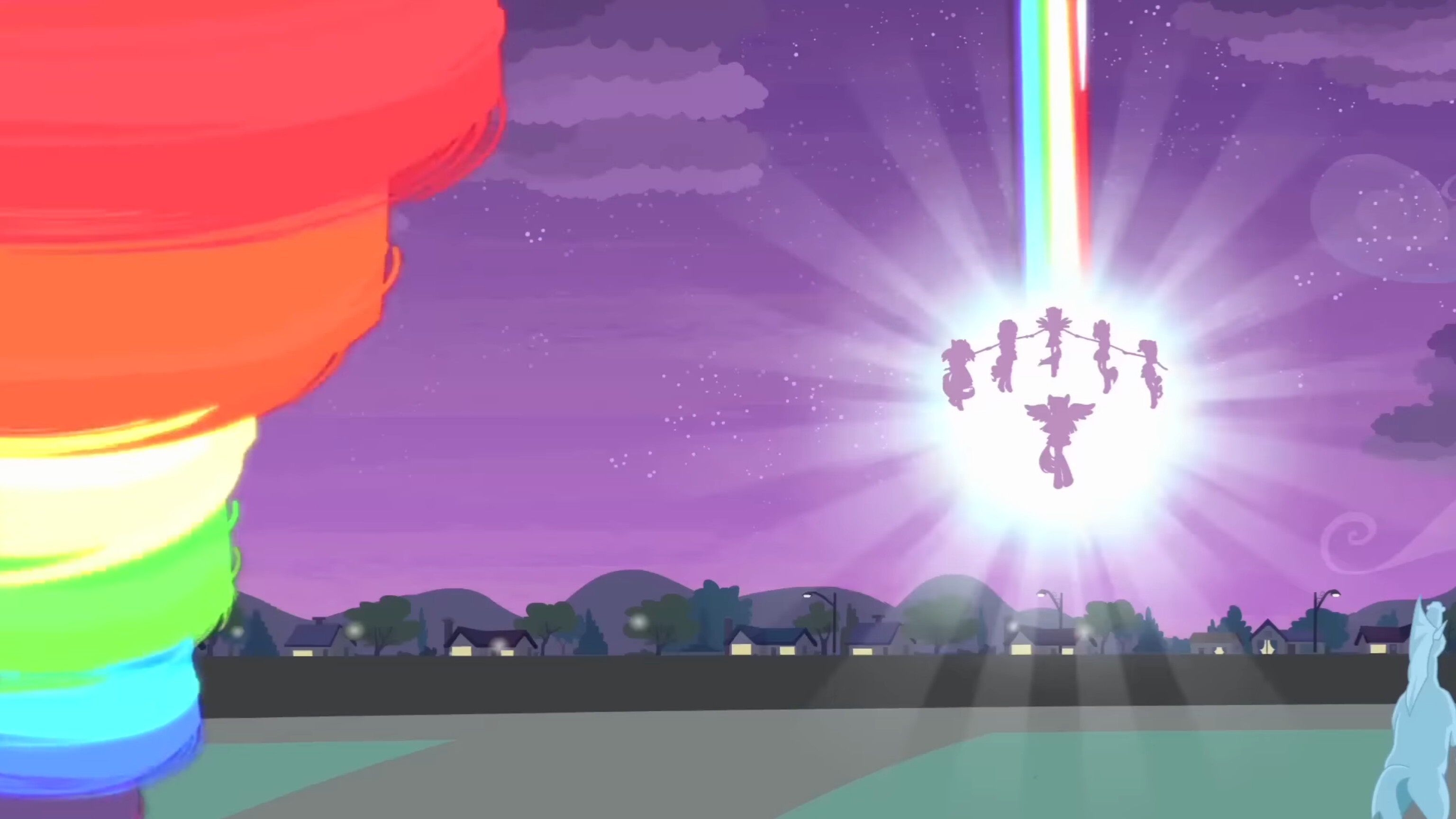 #3028118 - safe, screencap, applejack, fluttershy, pinkie pie, rainbow ...