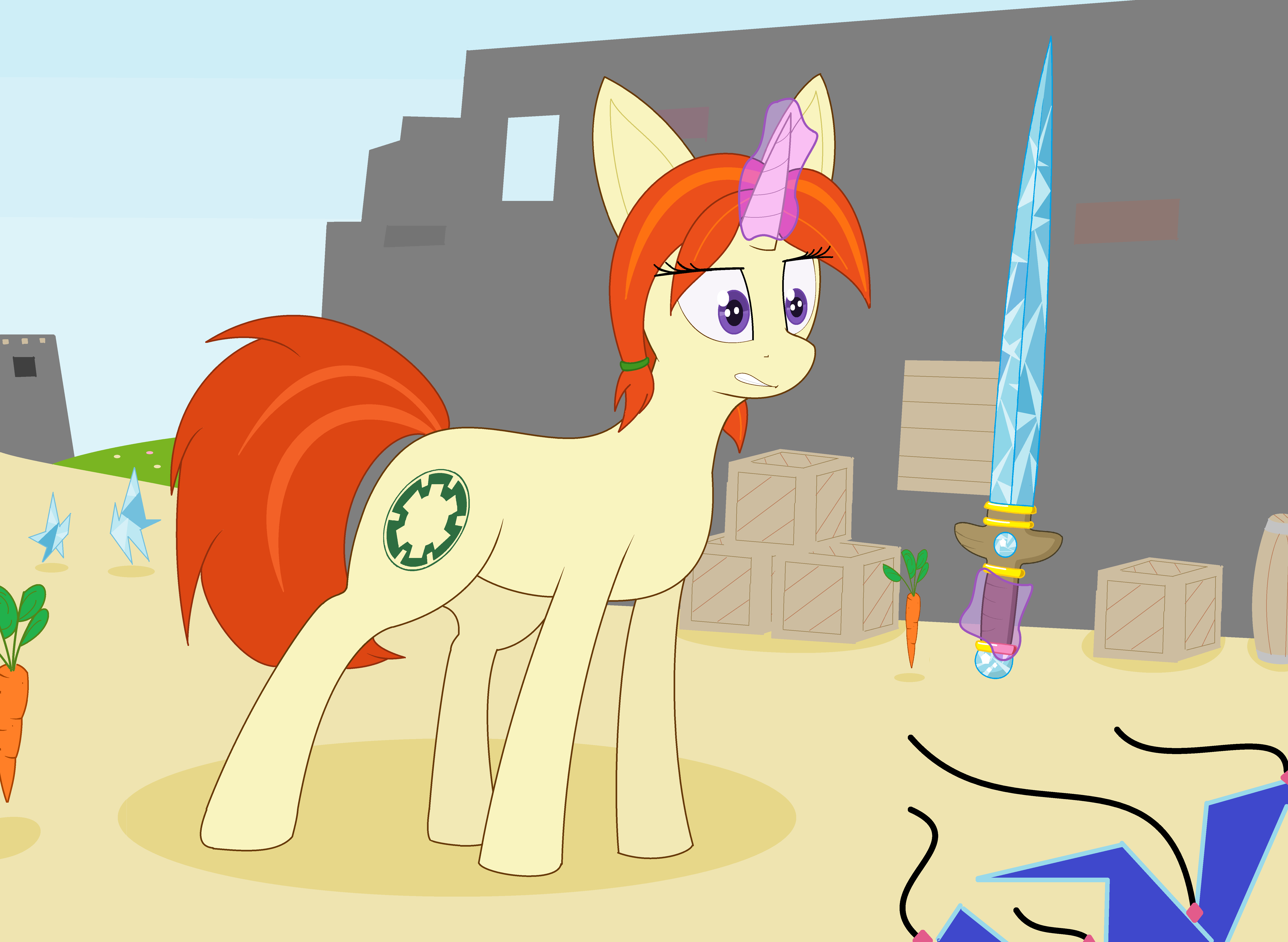 #3030522 - safe, artist:modera, oc, oc:sprocket, pony, unicorn, horse ...