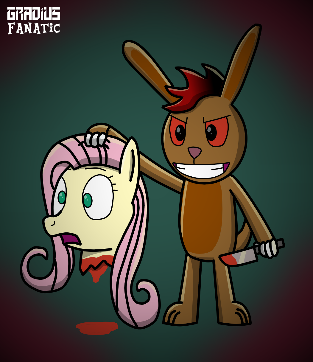 #3032573 - grimdark, grotesque, artist:gradiusfanatic, fluttershy, oc ...