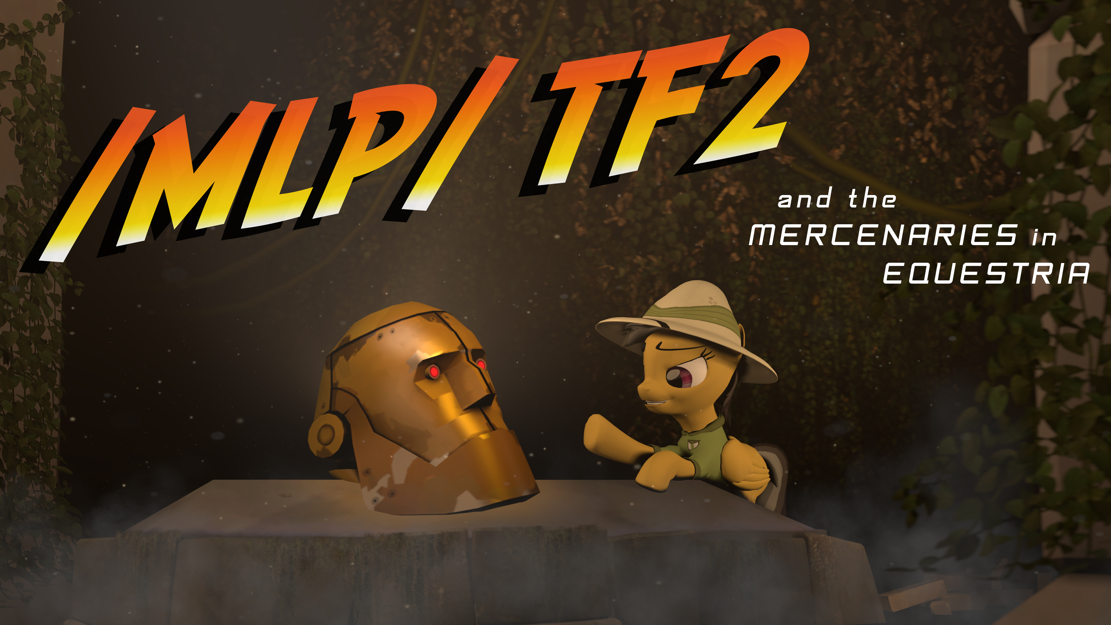 #3033743 - safe, daring do, robot, /mlp/ tf2 general, 3d, female, heavy ...