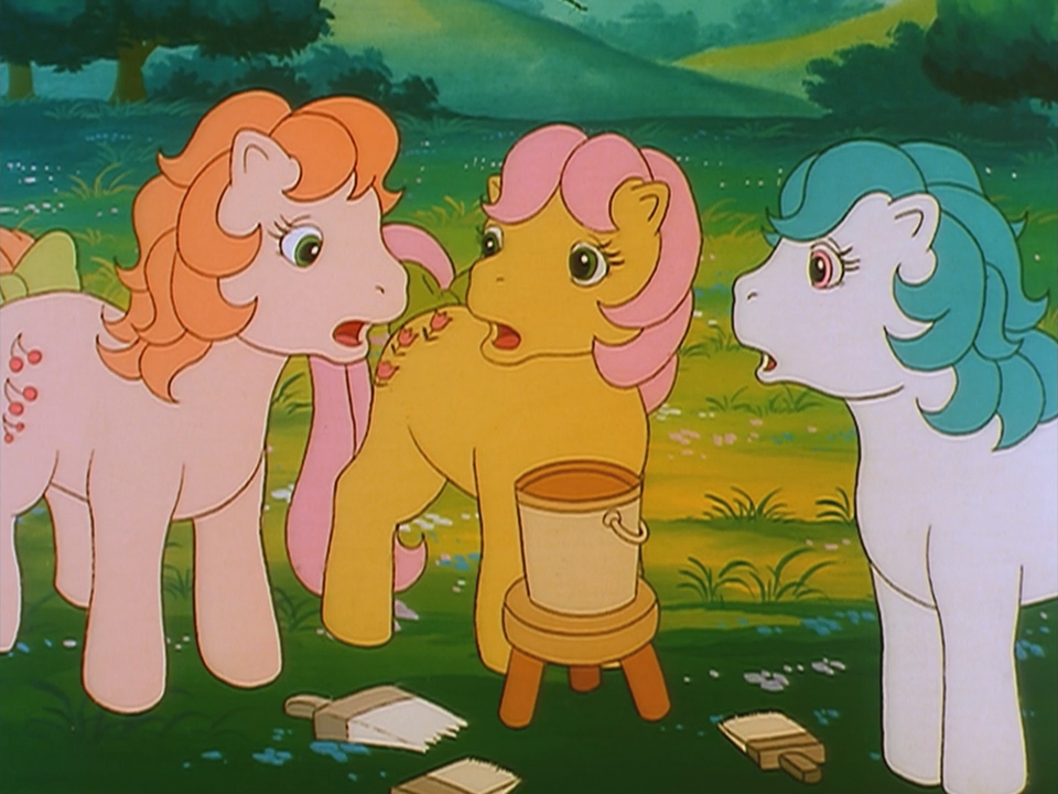 #3021873 - safe, screencap, cherries jubilee, cupcake (g1), posey, earth pony, pony, g1, my ...