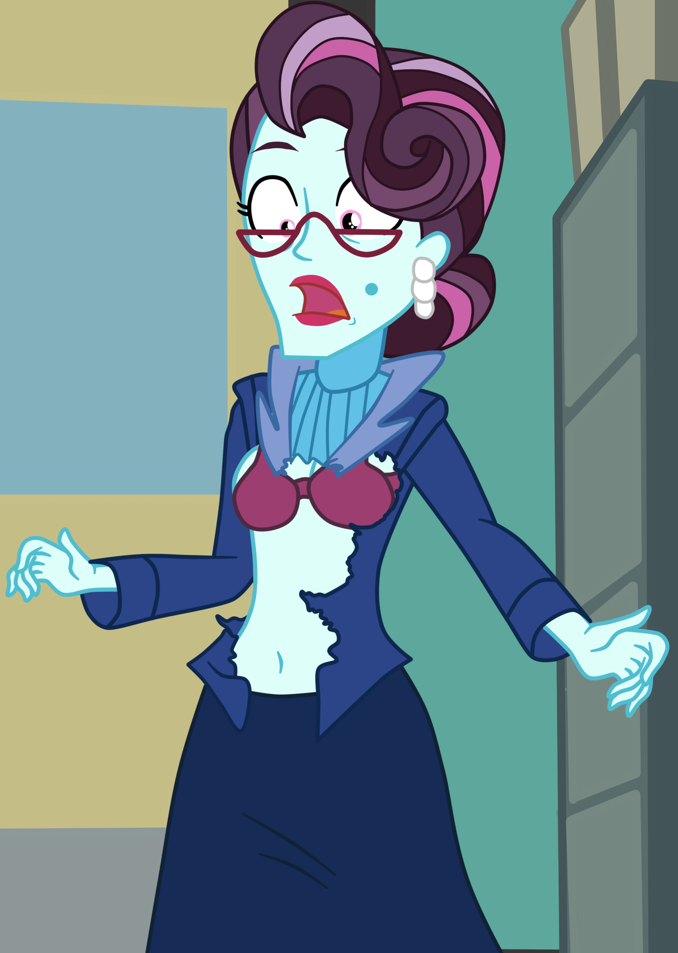 #3021947 - suggestive, artist:gmaplay, principal abacus cinch, human, comic:cinch the magic ...