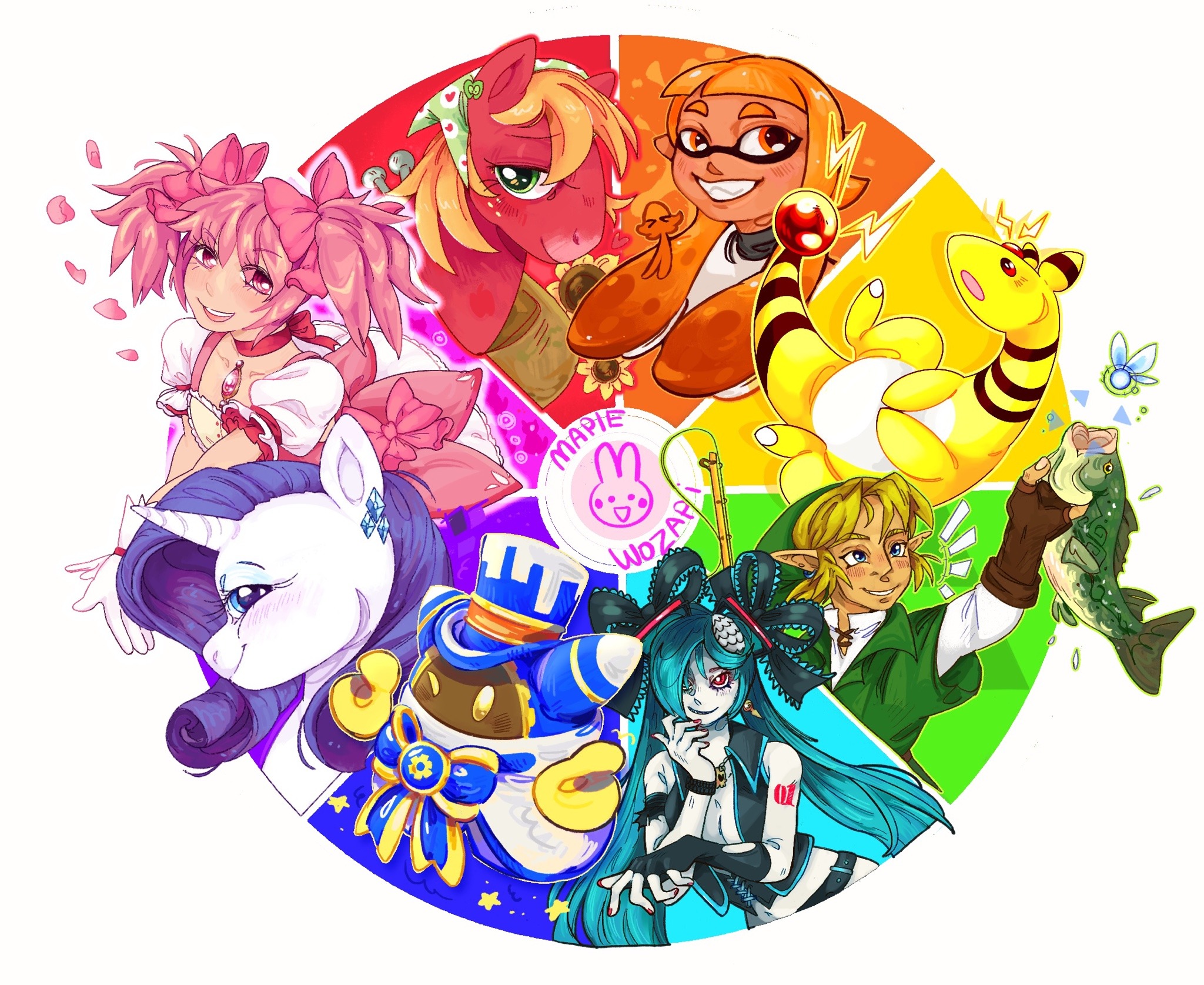 #3218454 - safe, artist:maplewozapi, big macintosh, rarity, earth pony ...