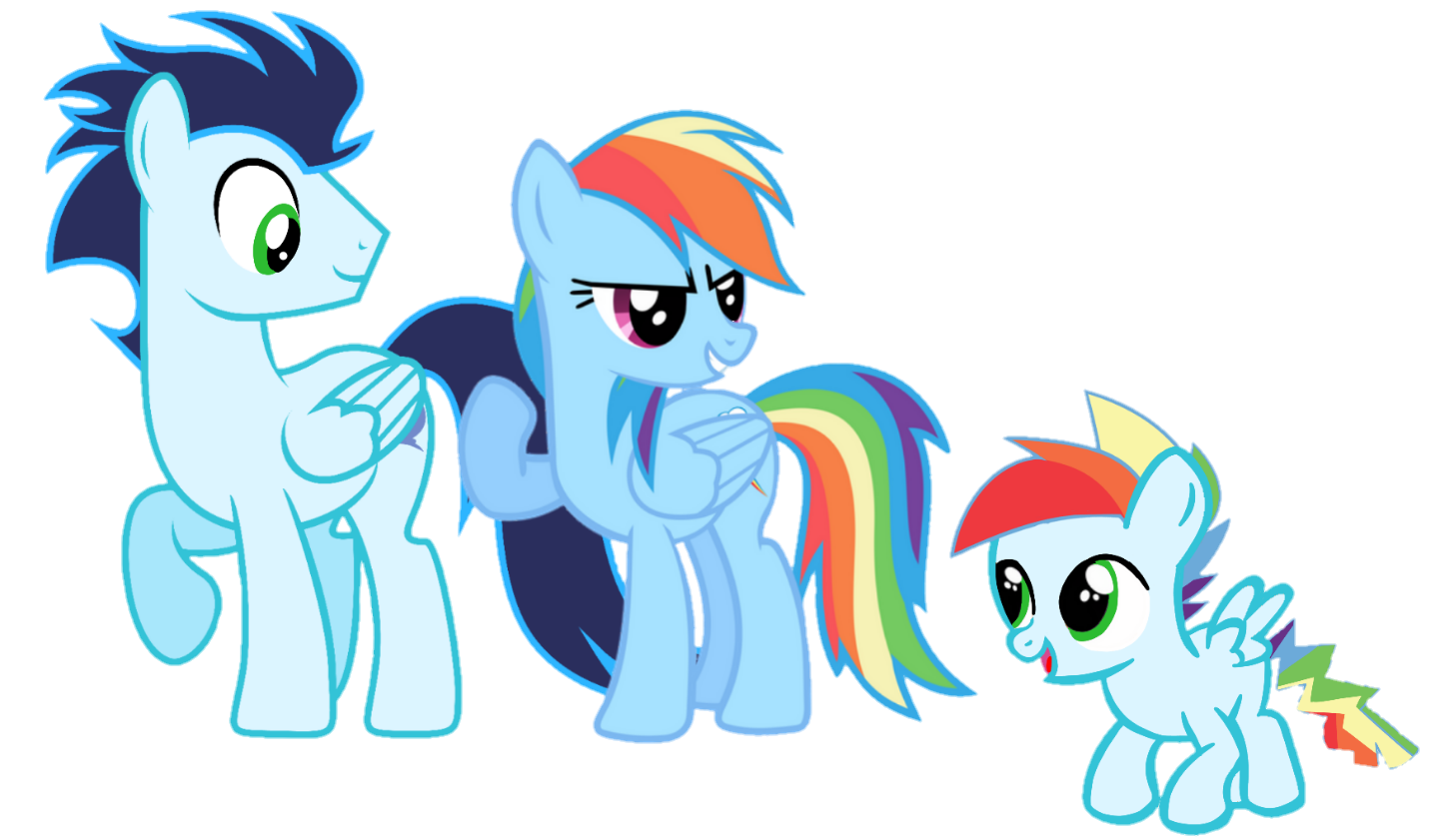 #3220715 - safe, anonymous artist, rainbow dash, soarin', oc, oc ...