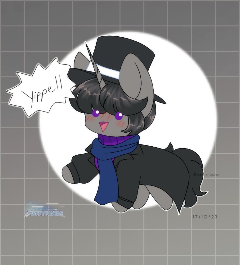 #3221123 - safe, artist:fluffyfox165, oc, oc only, oc:top clue, unicorn ...