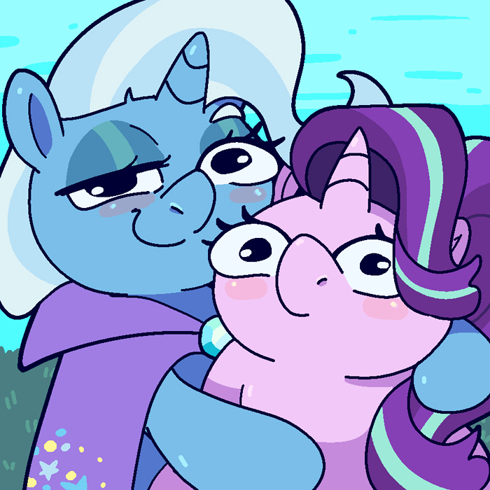 #3227956 - safe, artist:talimingi, starlight glimmer, trixie, pony ...