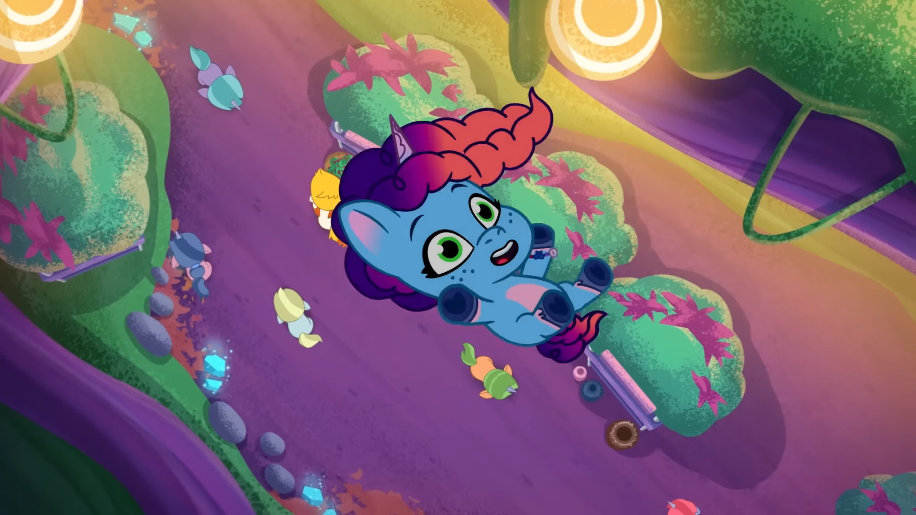 #3228015 - safe, screencap, clapboard snap, flare (g5), grassy hills ...