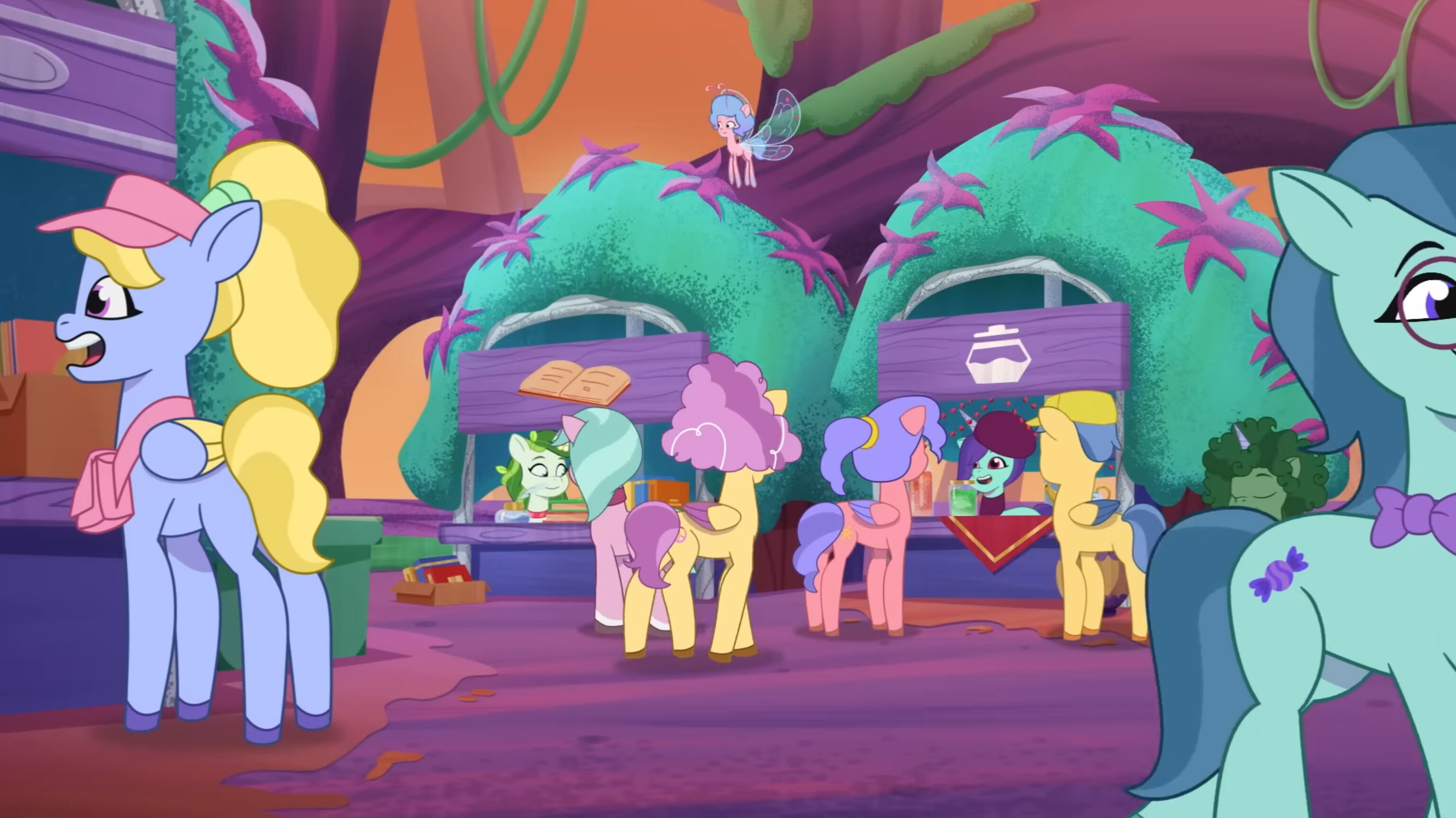 #3228079 - safe, screencap, dapple, delightful trifle, emerald saucer ...