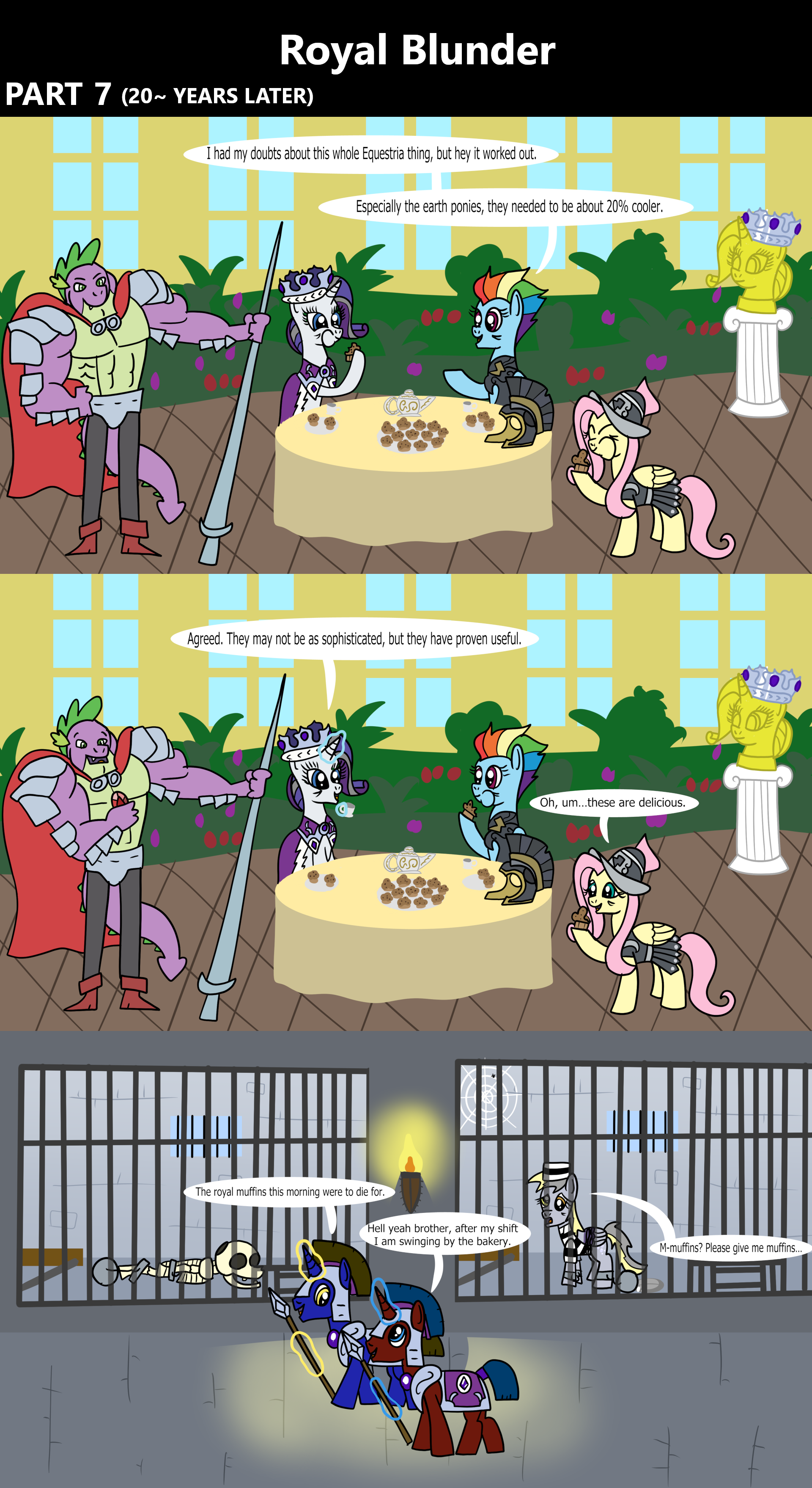 #3228293 - safe, artist:platinumdrop, commander hurricane, derpy hooves ...