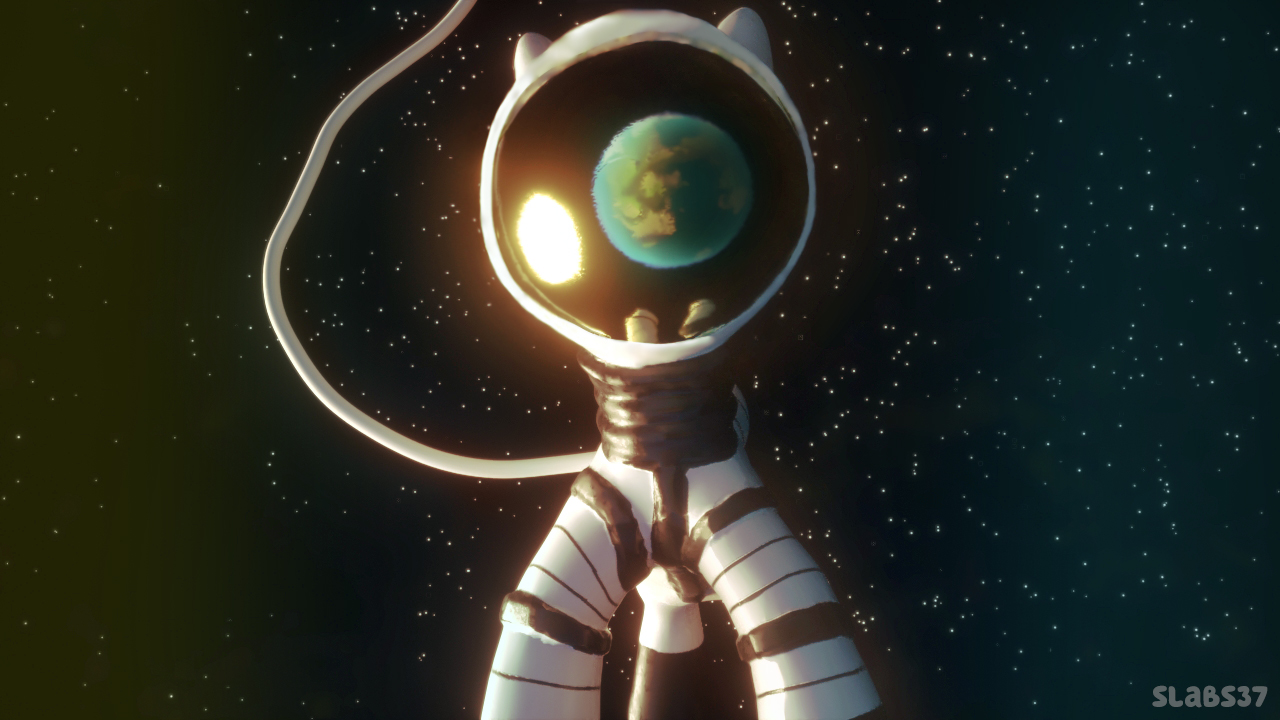 #3230074 - safe, artist:slabs37, pony, 3d, astronaut, bloom, earth ...