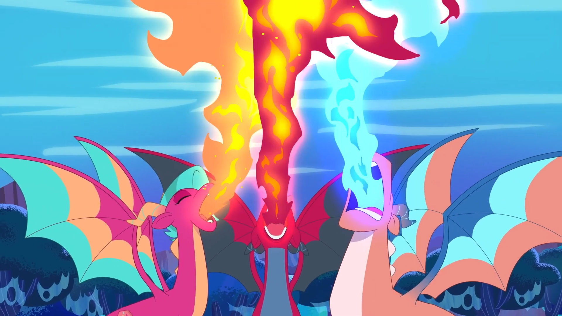 #3213051 - safe, screencap, blaize skysong, lava (g5), tumble (g5), dragon, g5, lavarynth, my ...