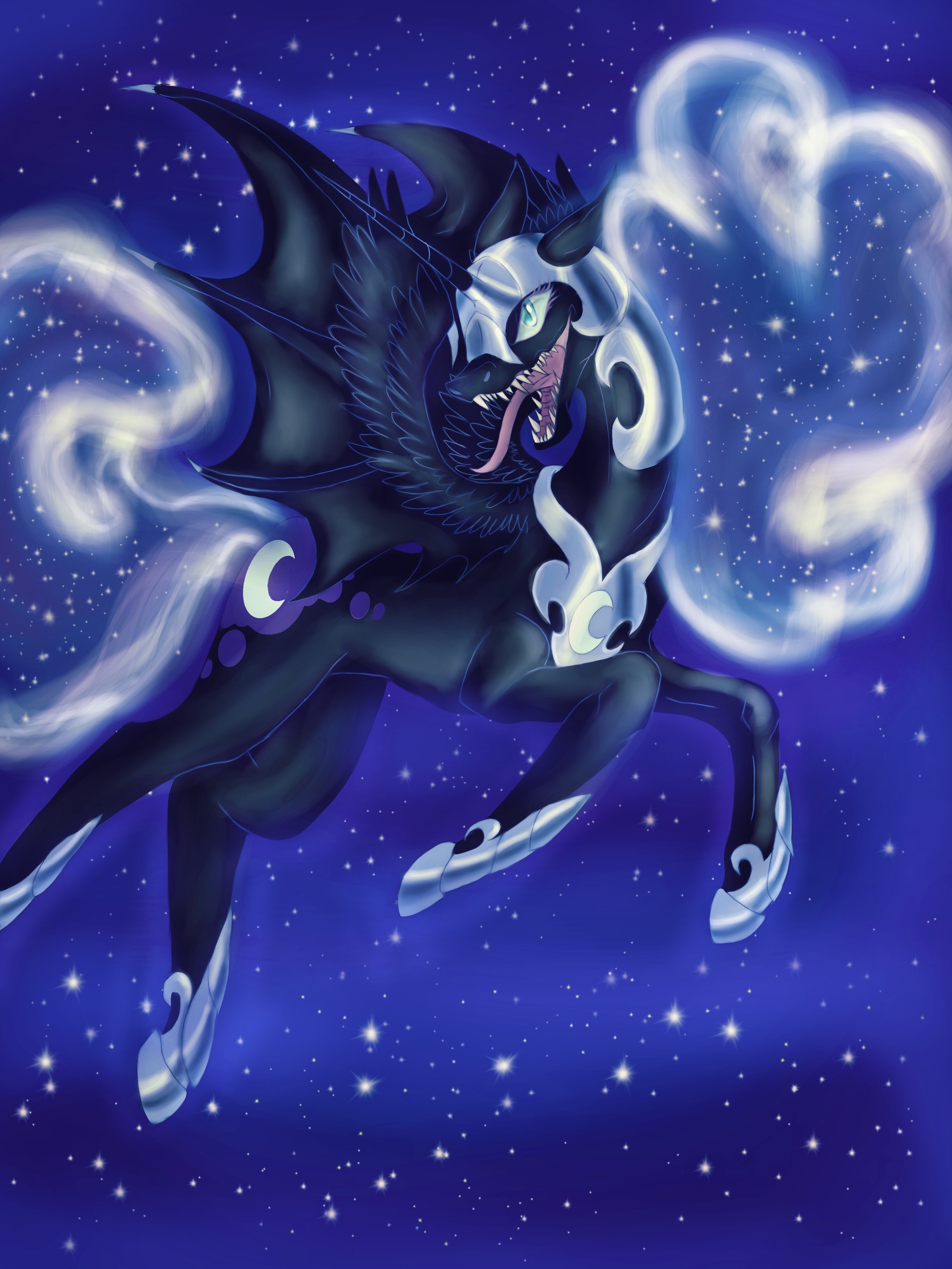 #3215300 - safe, artist:surreal-adventures16, nightmare moon, alicorn ...