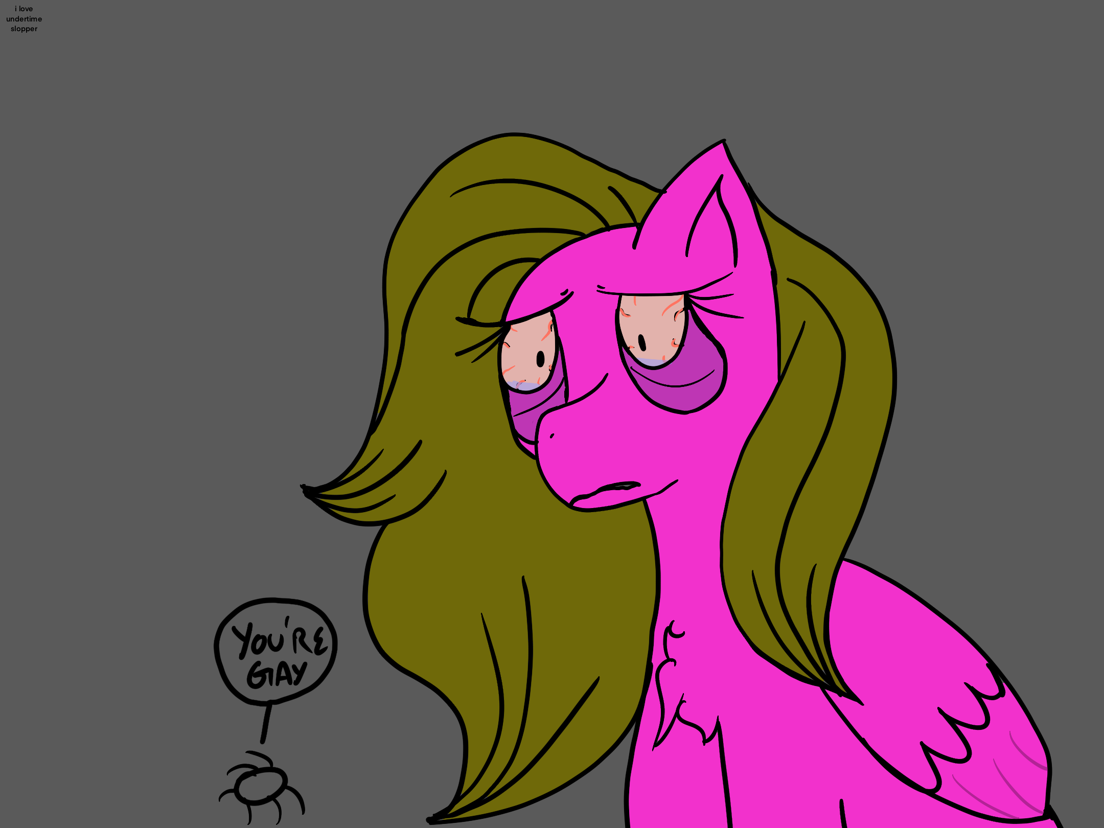 #3231074 - safe, artist:derpynox, oc, oc:flupper, pegasus, spider ...