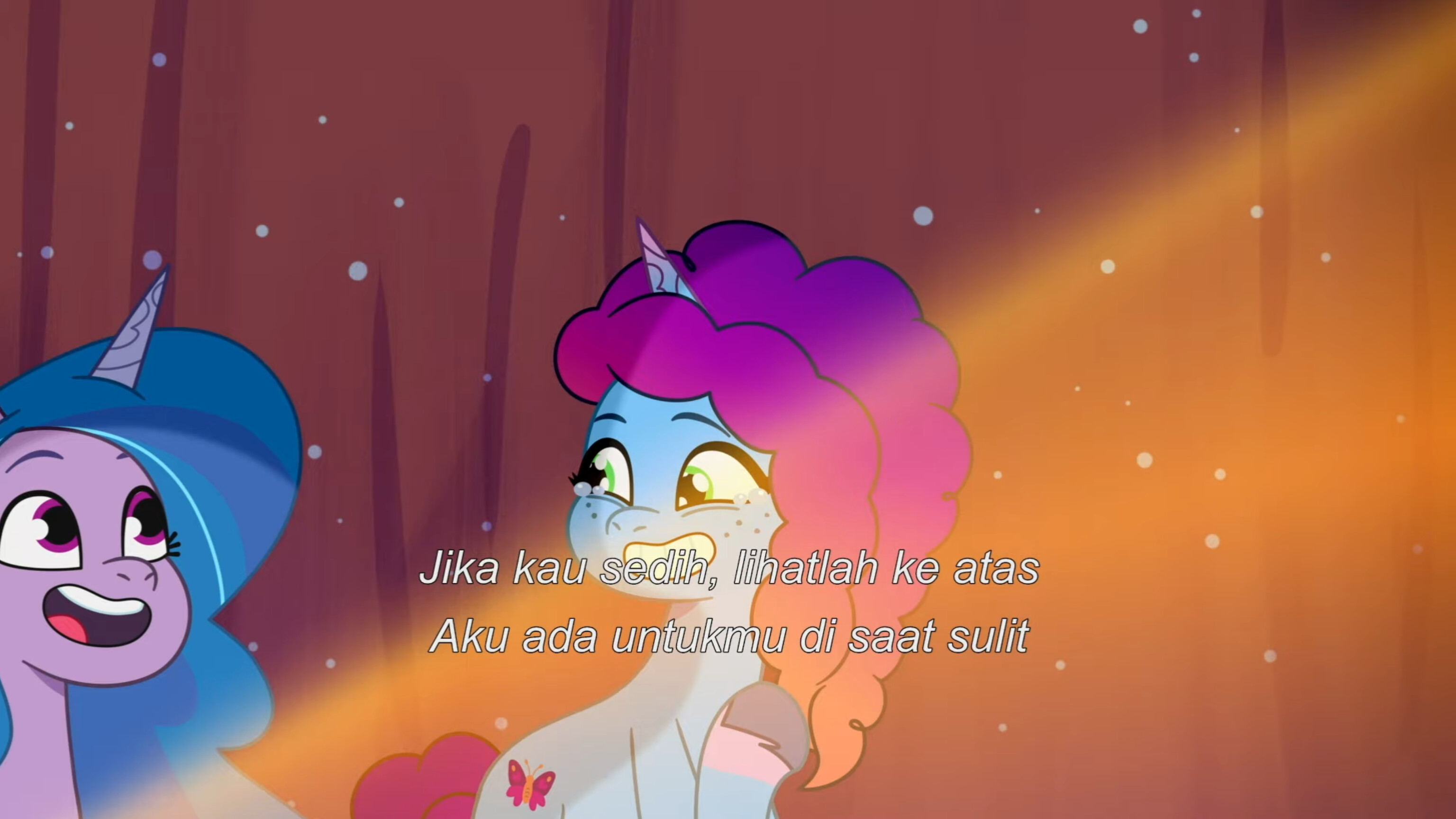 #3238189 - safe, screencap, izzy moonbow, misty brightdawn, pony, unicorn, g5, misty moves in ...