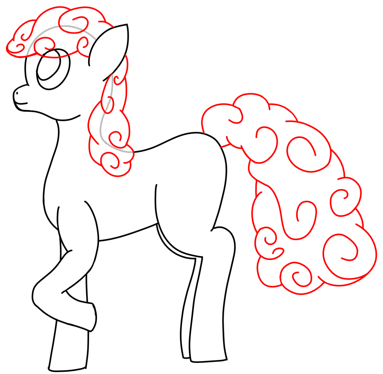 #3238375 - safe, artist:ramdom_player201, pony, raised hoof, sketch ...