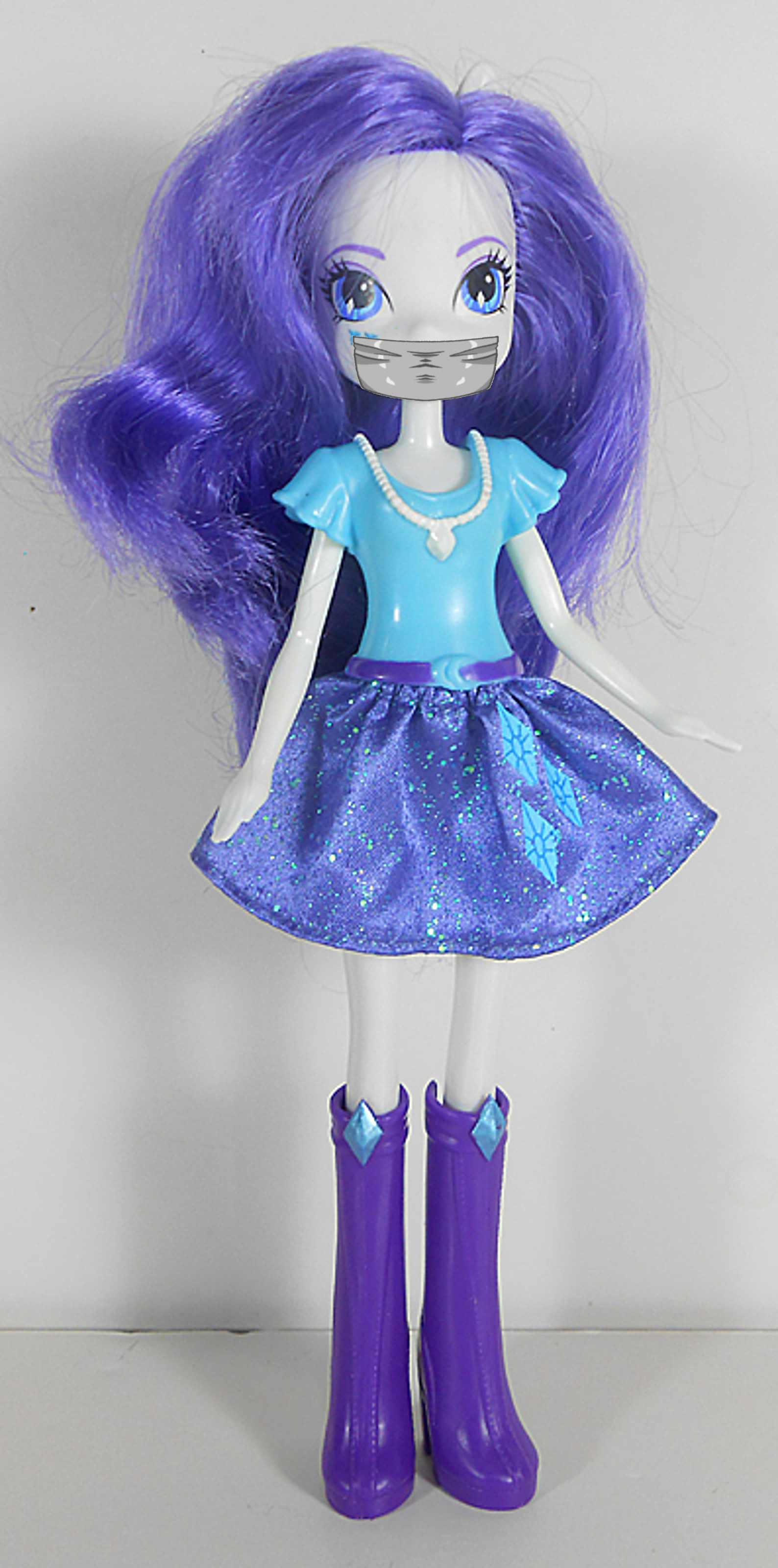 #3238479 - safe, rarity, equestria girls, g4, doll, gag, low effort ...