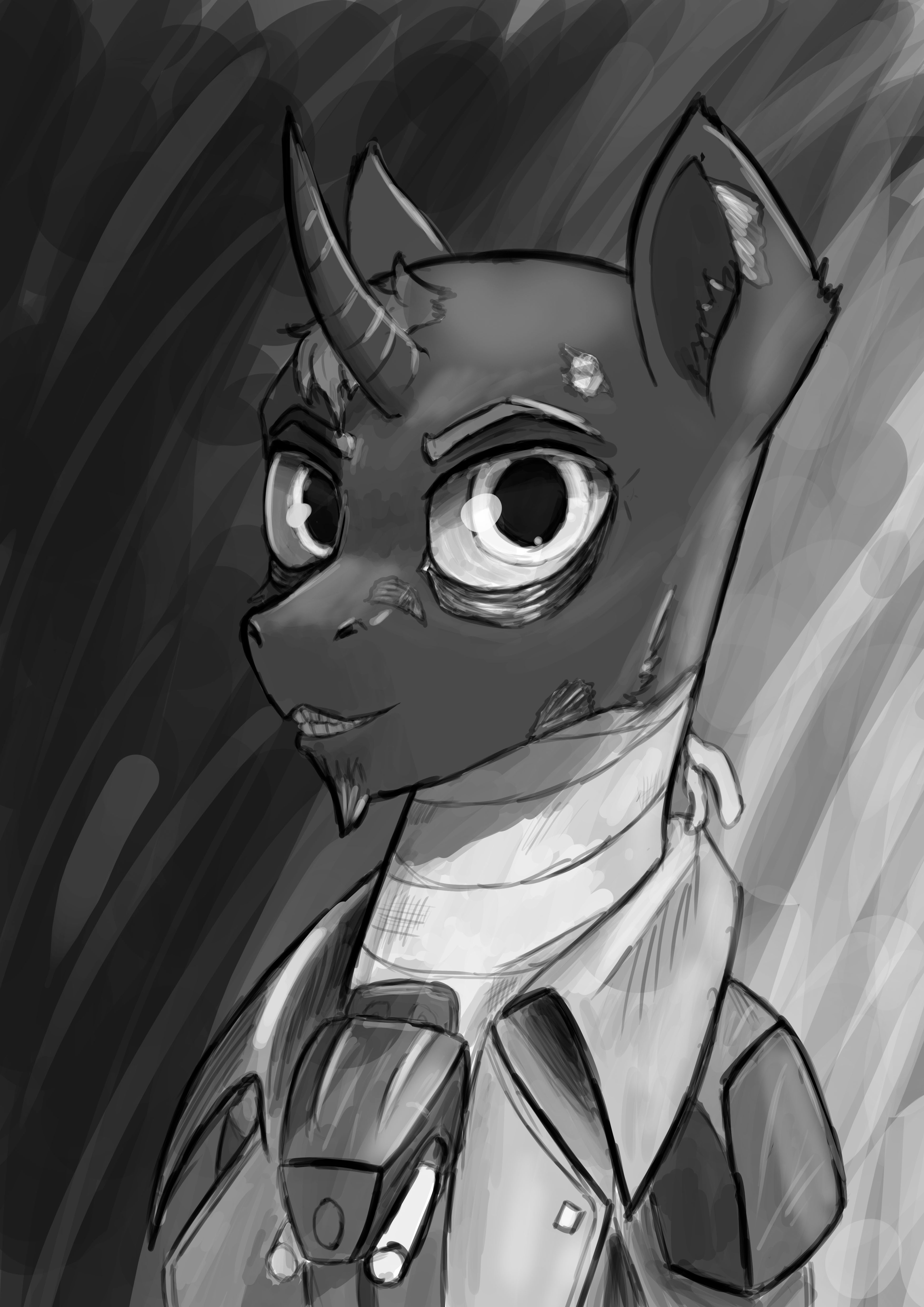 #3238775 - safe, artist:nergo, oc, oc:cheis, pony, undead, unicorn ...