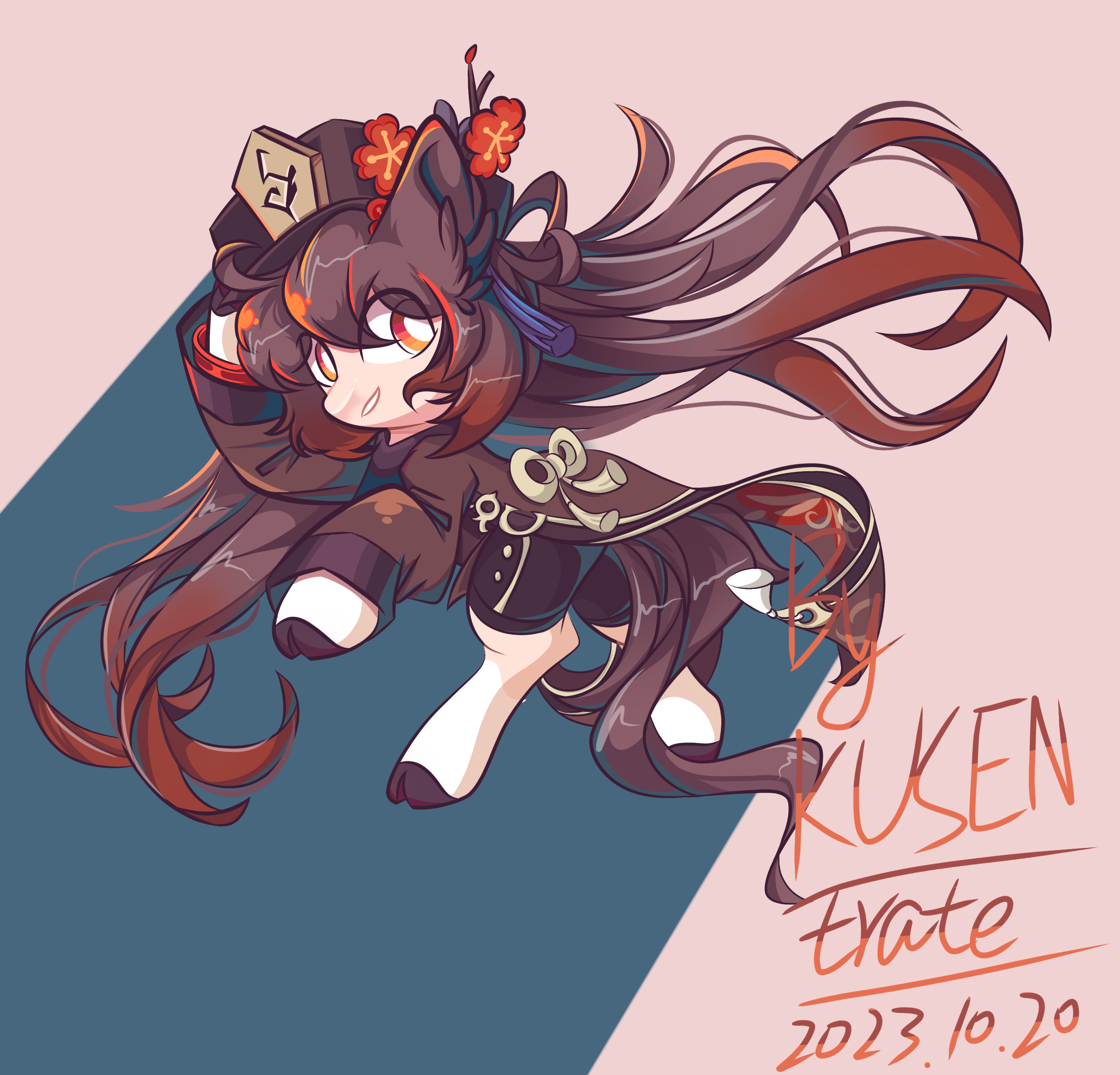 #3239172 - safe, artist:kusenkusentrate, earth pony, kirin, pony ...