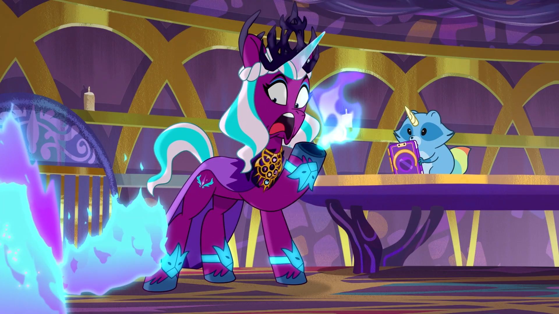 #3241422 - safe, screencap, opaline arcana, alicorn, fire alicorn, pony ...