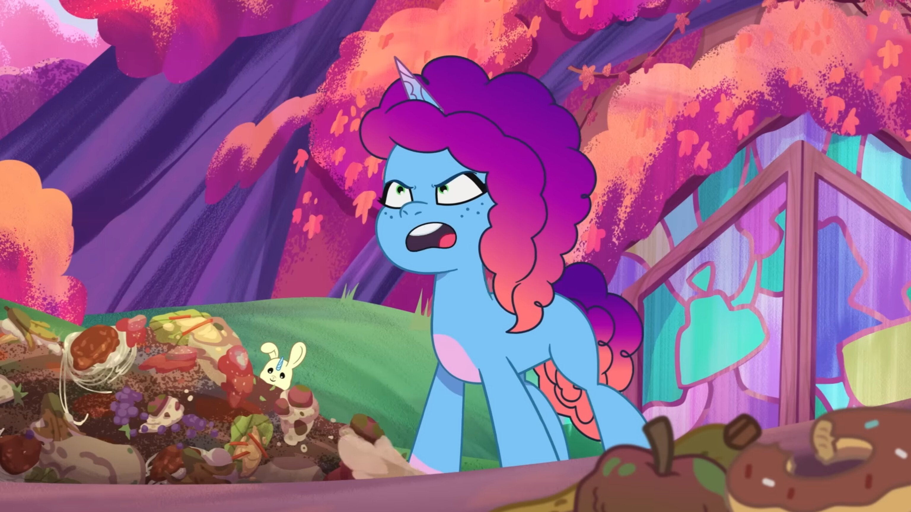 #3241980 - safe, screencap, misty brightdawn, bunnycorn, pony, rabbit ...