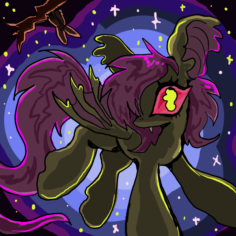 #3231661 - safe, artist:larvaecandy, fluttershy, bat pony, pony, bat ...