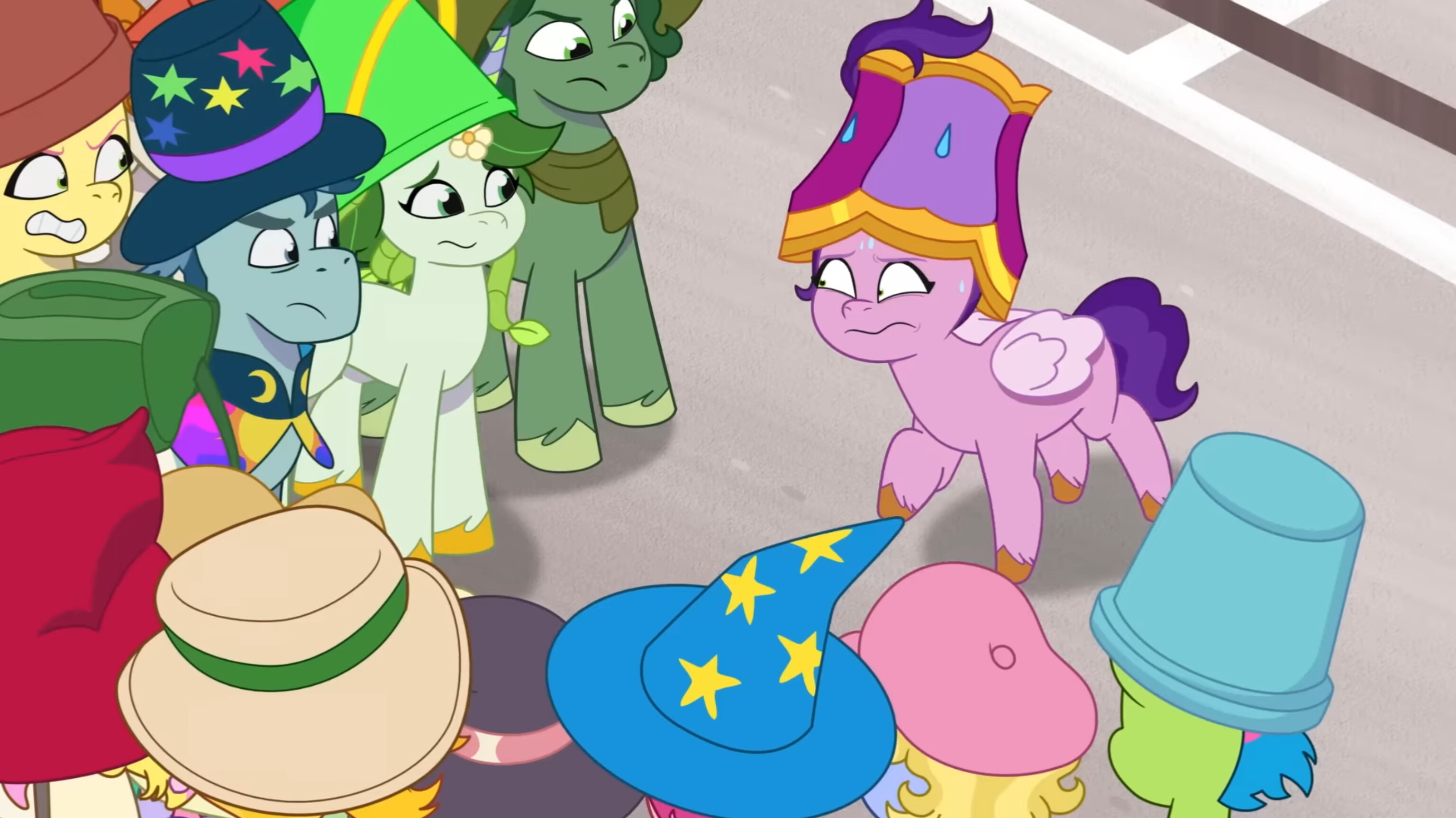 #3232015 - safe, screencap, dapple, flare (g5), ivy rose, luminous dazzle, peach fizz, pipp ...