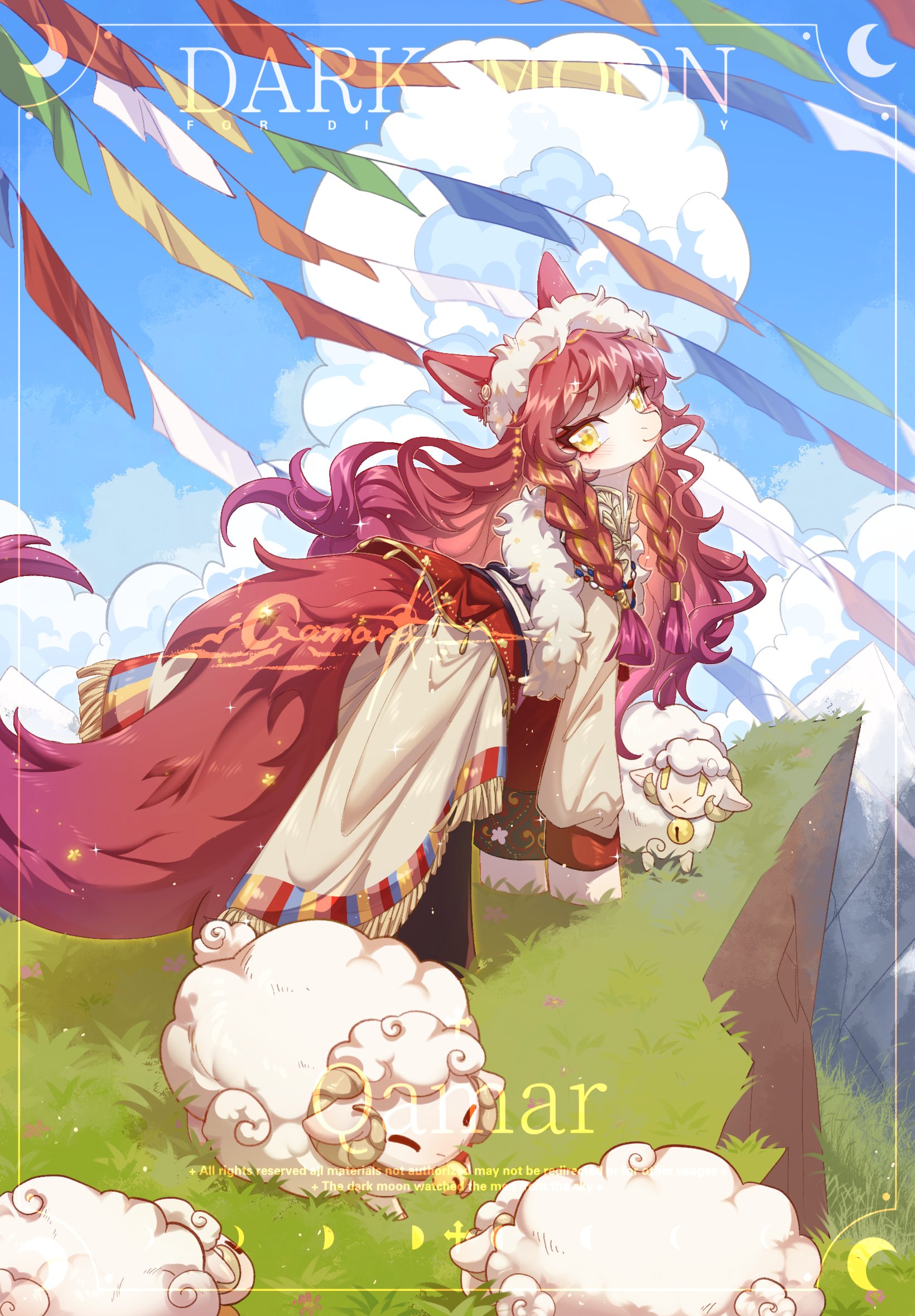 #3245635 - safe, artist:qamar, oc, oc only, earth pony, pony, sheep ...