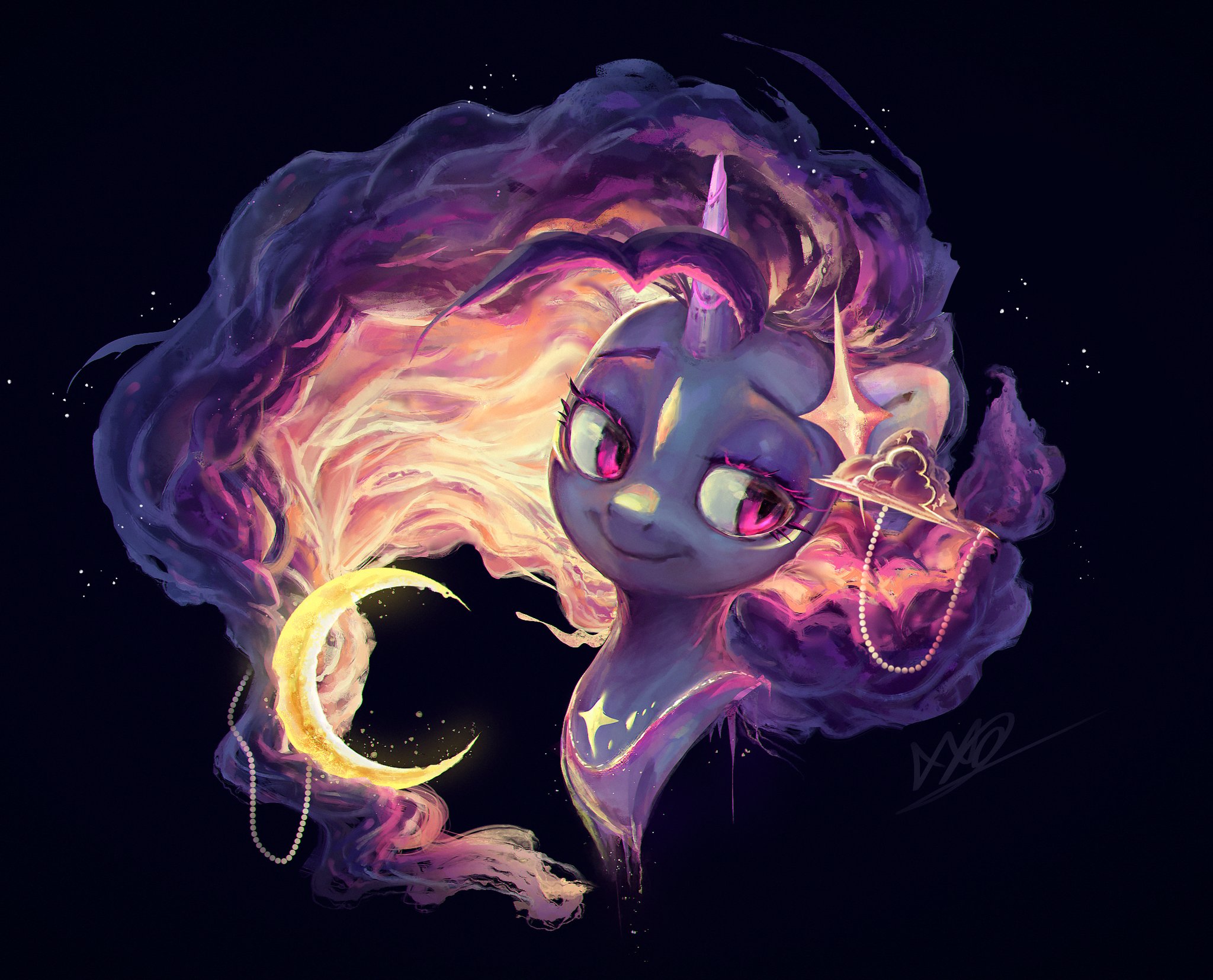 #3246257 - safe, artist:xyq, oc, oc only, pony, unicorn, bust ...