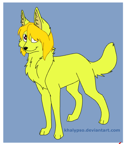 #3249736 - safe, oc, oc only, oc:tawny petal, wolf, blue background ...