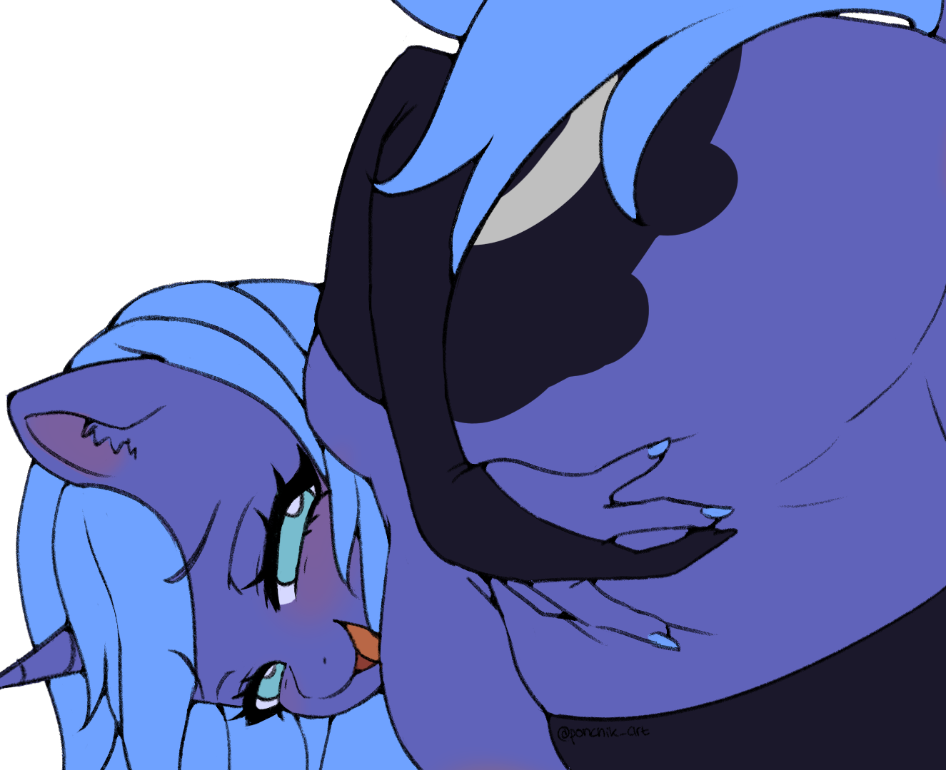 3232358 Suggestive Artistponchikart Princess Luna Alicorn Anthro G4 Bent Over Big