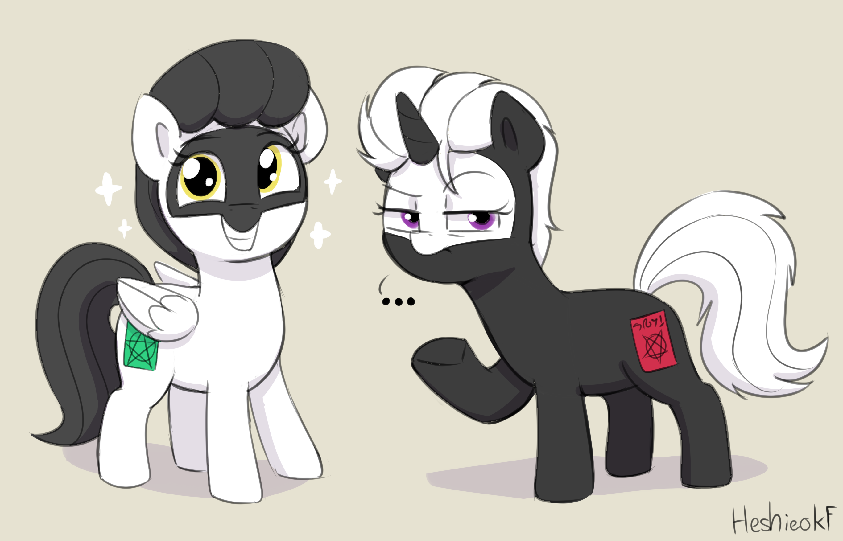 #3233118 - safe, artist:heretichesh, oc, oc only, oc:s.host, oc:s.leech ...