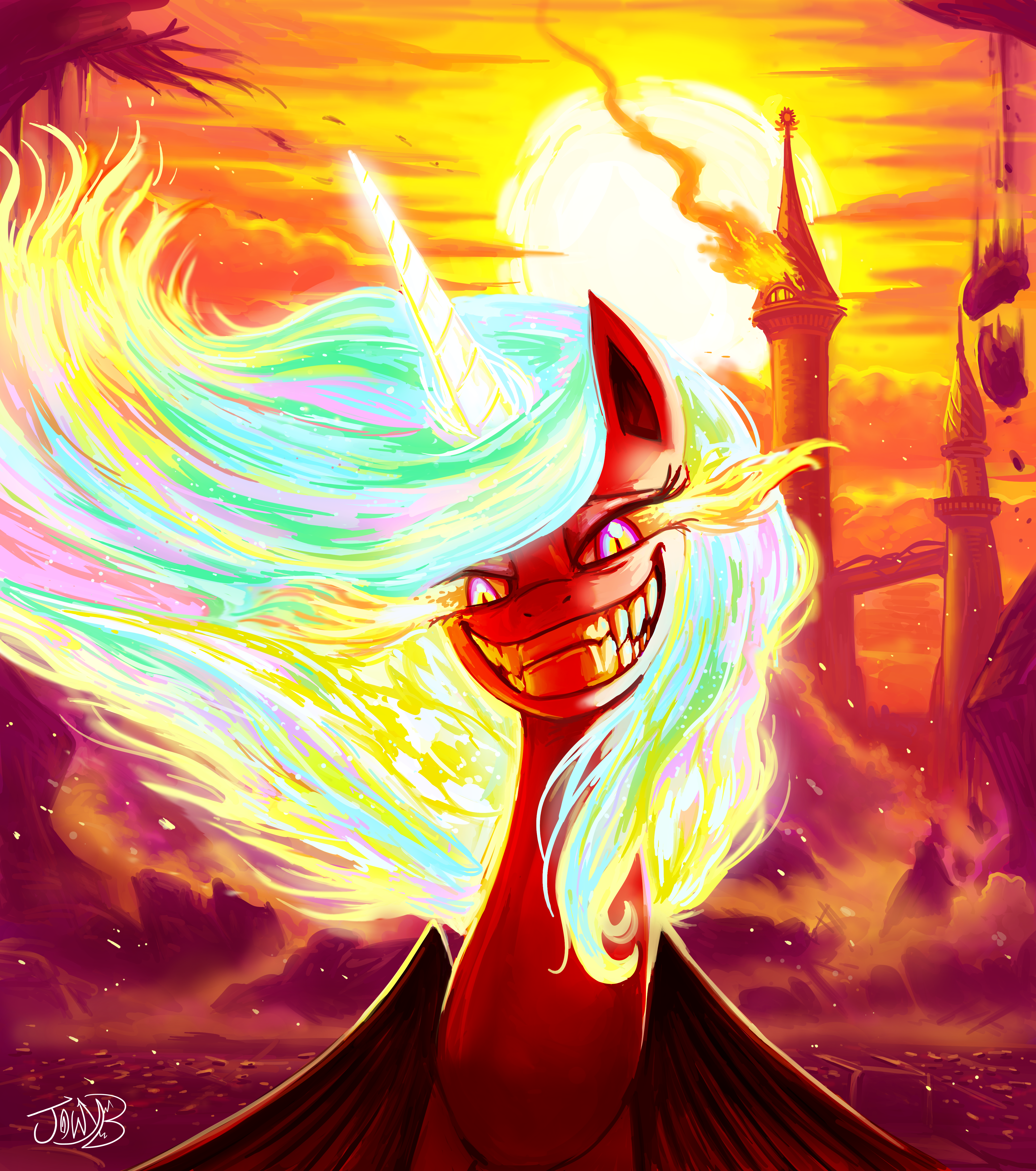 #3235752 - safe, artist:jowyb, princess celestia, alicorn, pony, g4 ...