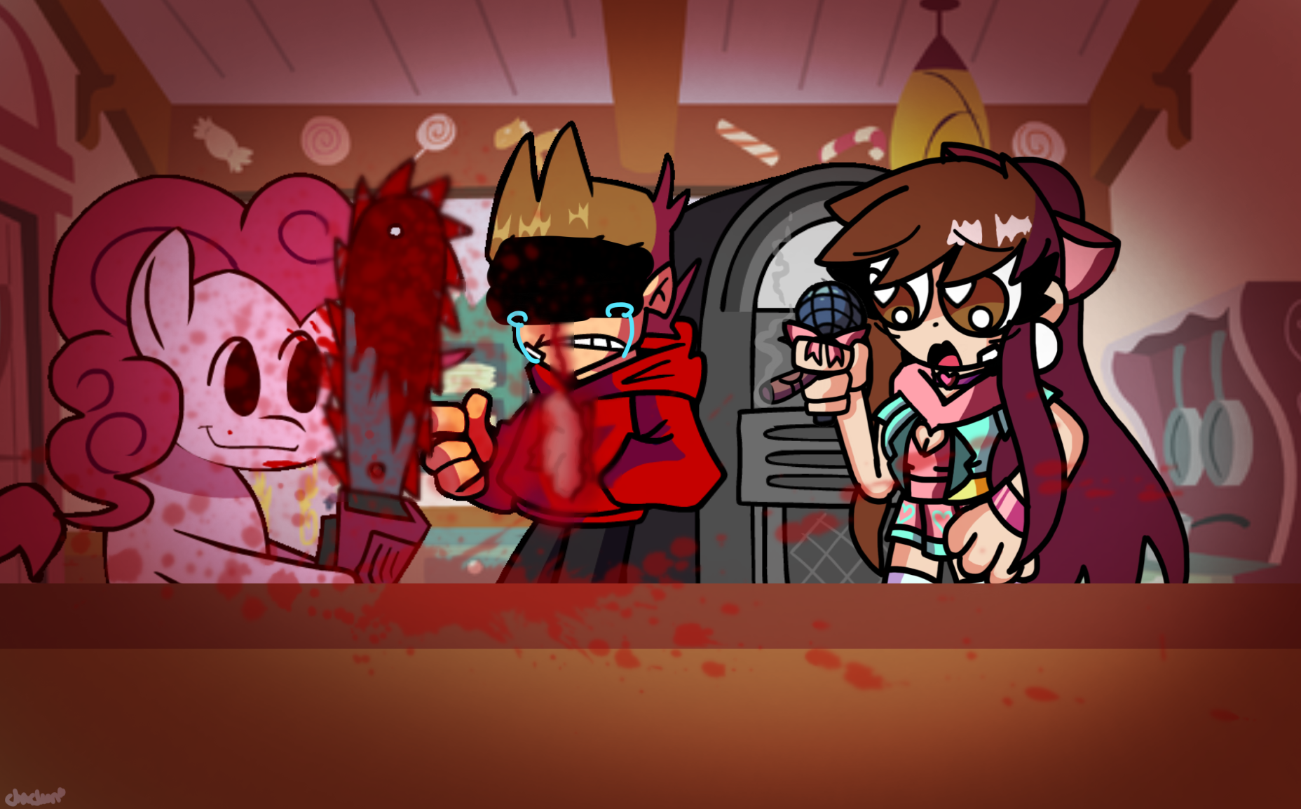 #3235957 - grimdark, artist:tordsgfanwife2, pinkie pie, pony, fanfic ...