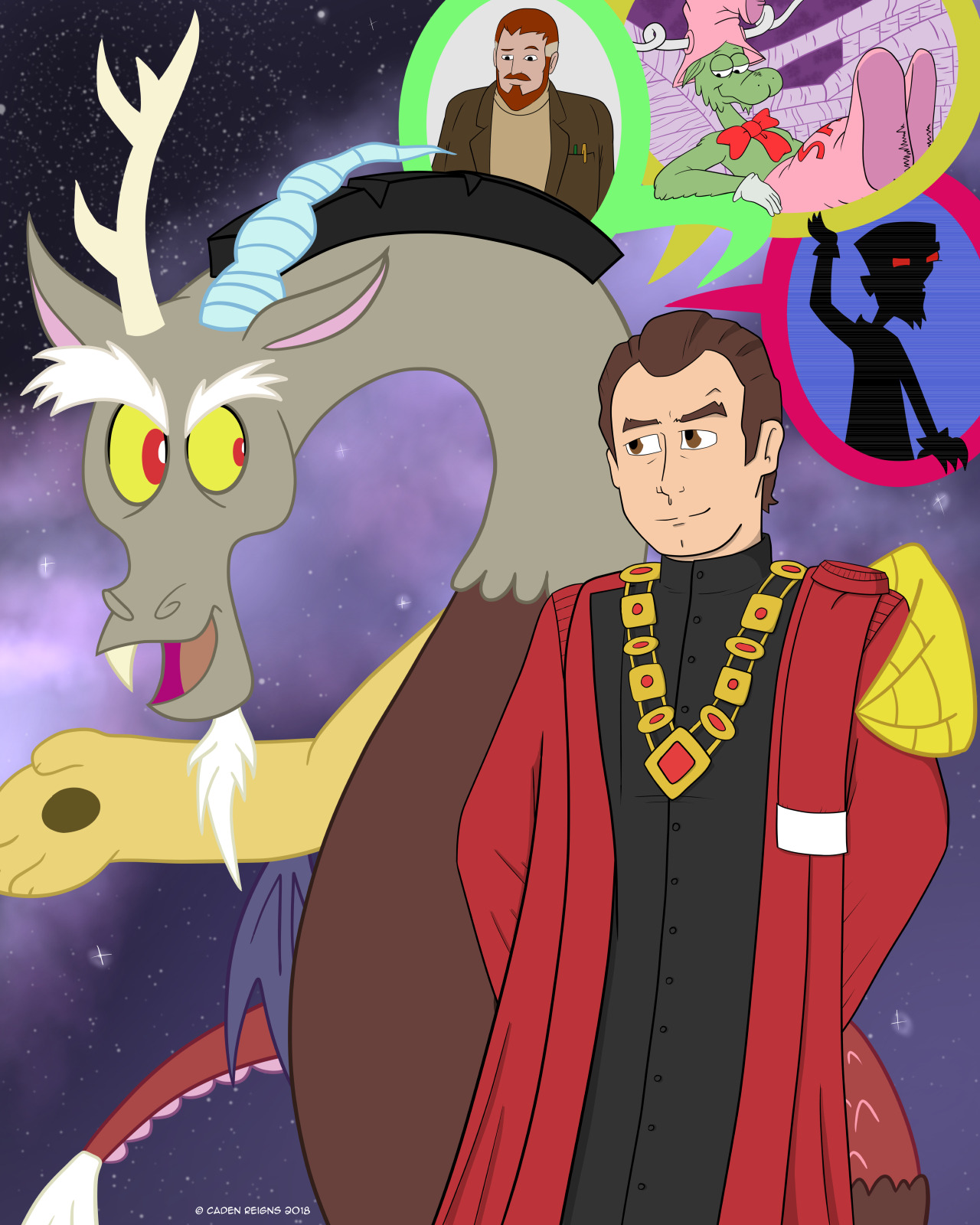 #3236237 - safe, artist:cadenreigns, discord, g4, agent darkbootie ...