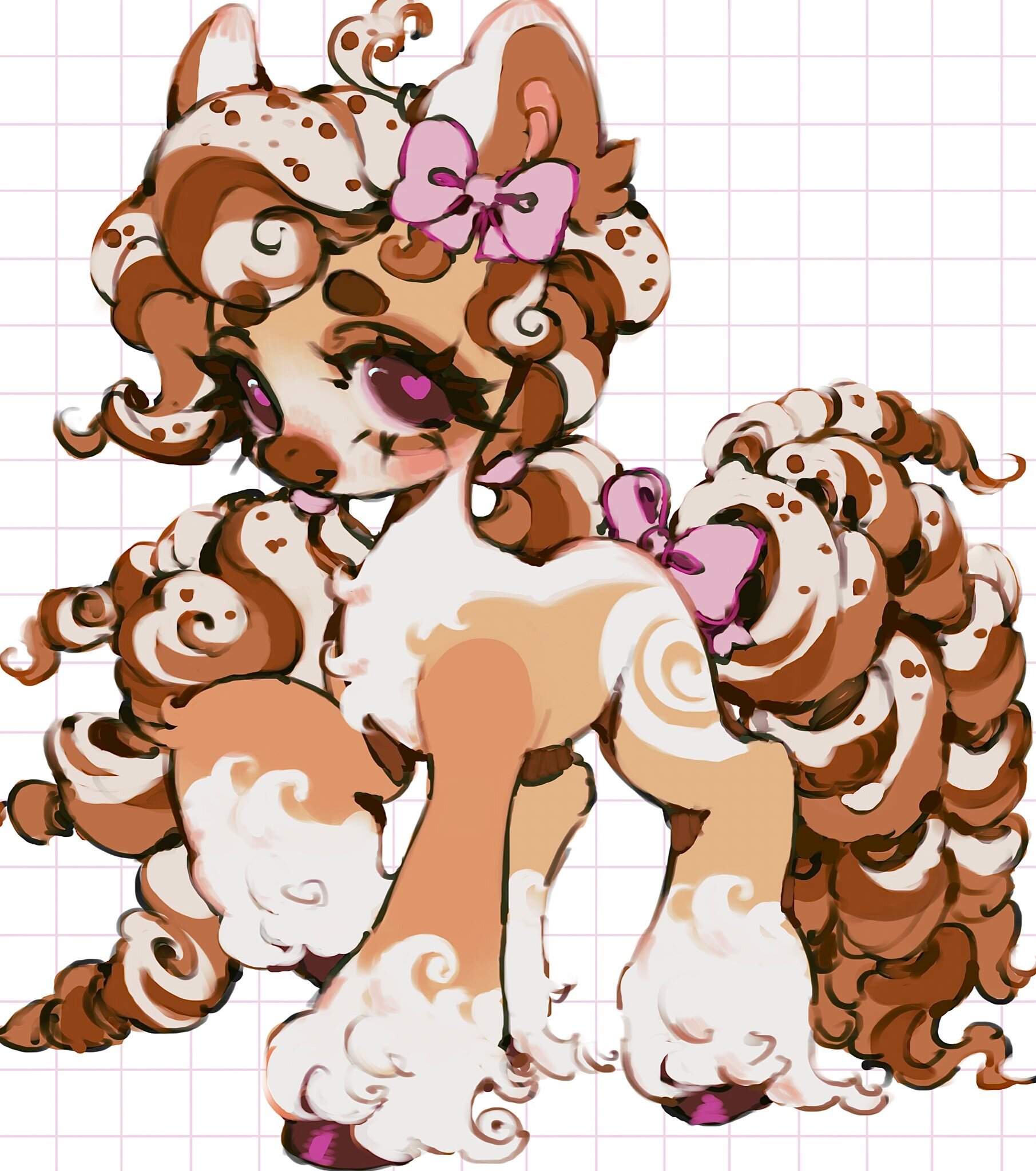 #3258025 - safe, artist:p0nyplanet, oc, oc only, oc:cinnamon roll, earth pony, pony, abstract ...