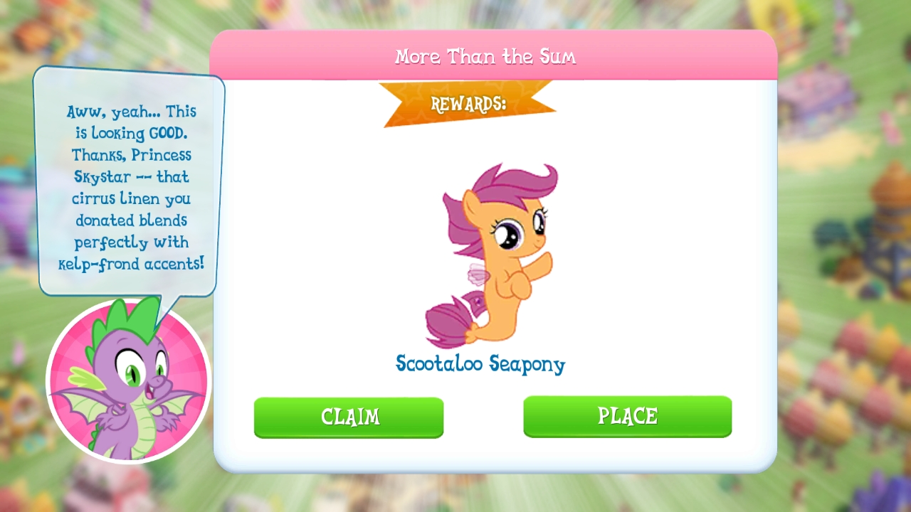 #3264808 - safe, gameloft, scootaloo, spike, dragon, seapony (g4), g4 ...