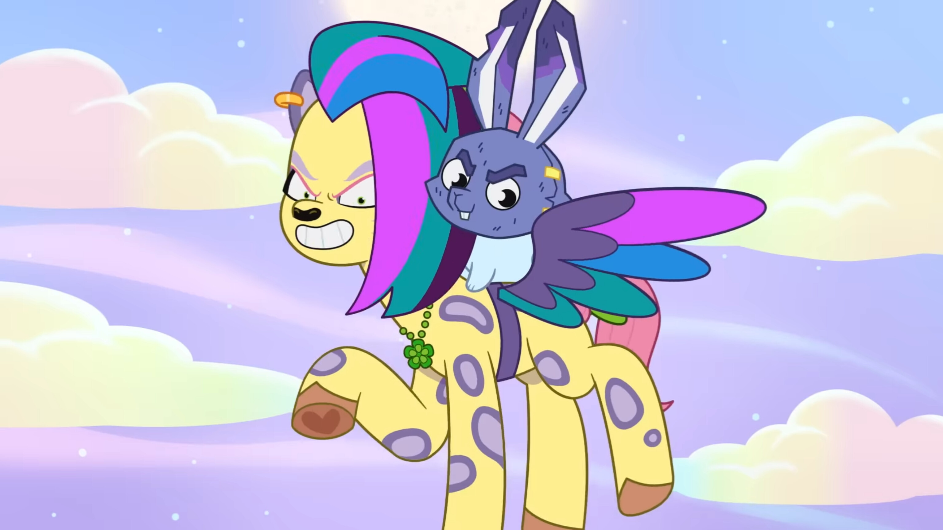 #3267124 - safe, screencap, allura, posey bloom, twitch, earth pony ...