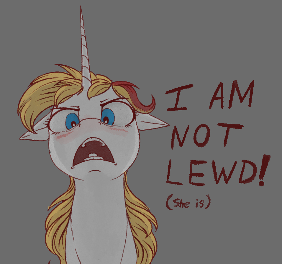 #3269935 - safe, artist:stray prey, oc, oc only, oc:vibrant fury, pony, unicorn, blushing ...