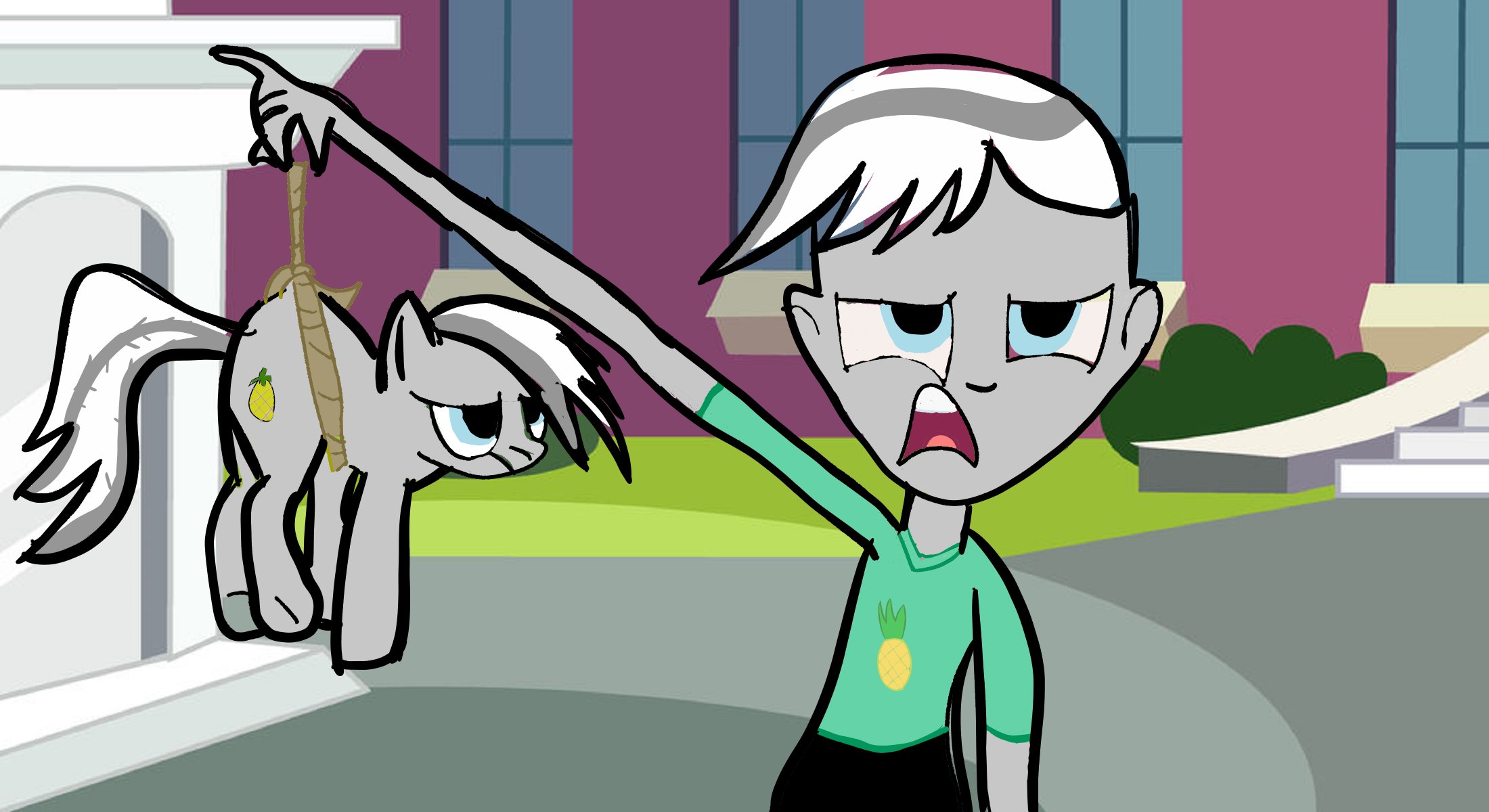 #3253470 - safe, artist:katietheluna, oc, oc only, oc:hypr, human, pony ...