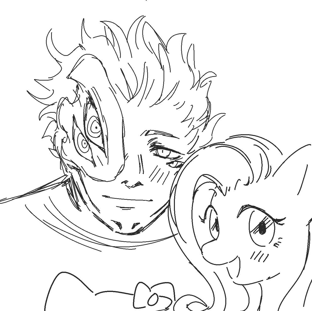 #3271985 - safe, fluttershy, pegasus, pony, anime, crossover, hello ...