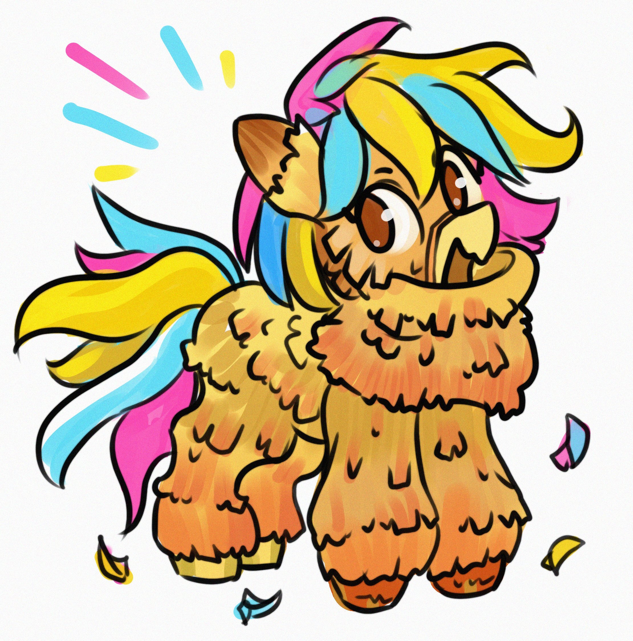 #3254360 - safe, artist:opalacorn, oc, oc only, piñata pony, pony ...